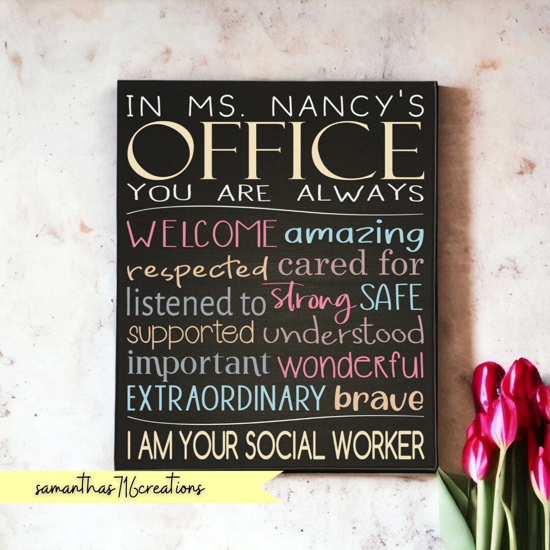Personalized Social Worker Sign For The Office | MakerPlace by Michaels