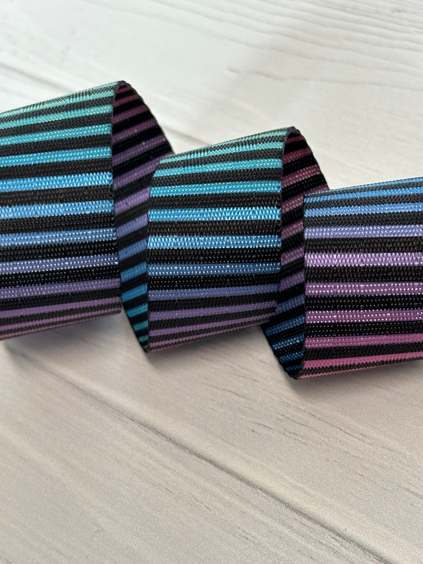 Pastel Horizontal rainbow stripe 1” Seatbelt Webbing | Michaels