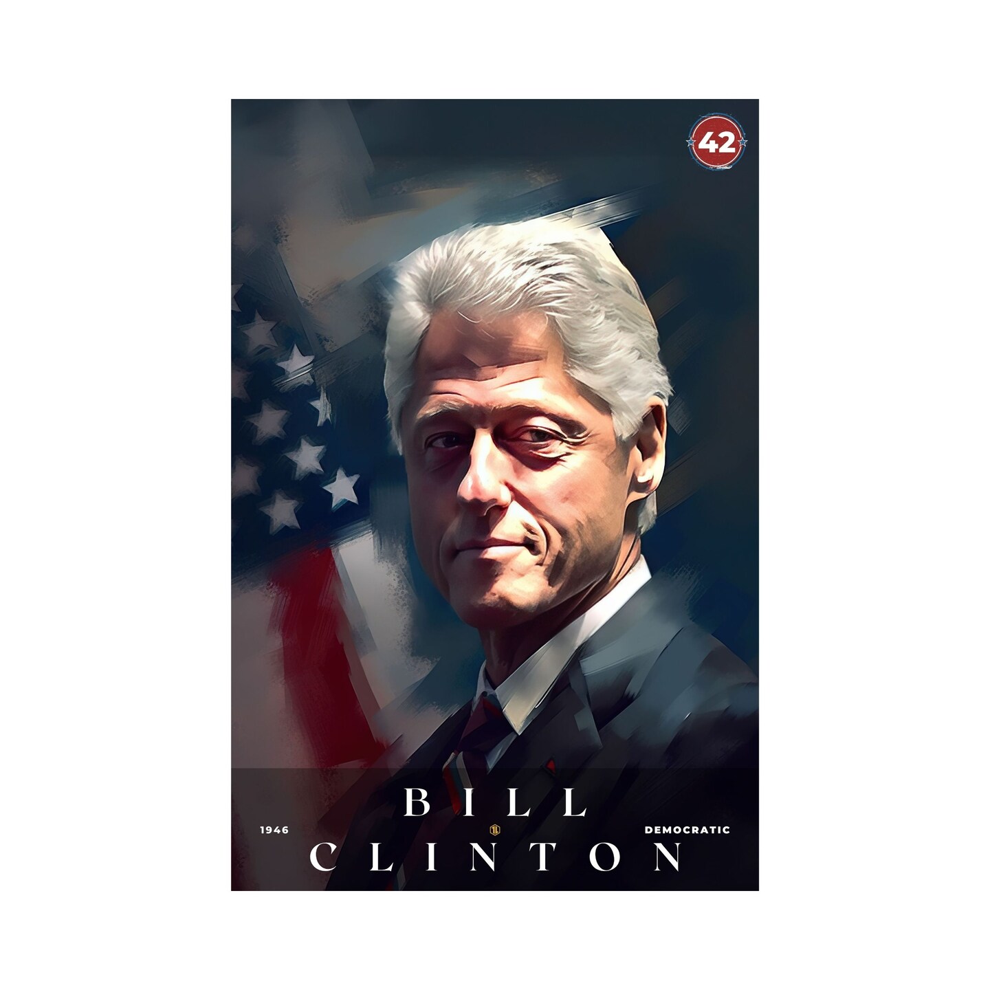 Bill Clinton Poster, US President Print, Office Poster, Home Decor | S2 ...