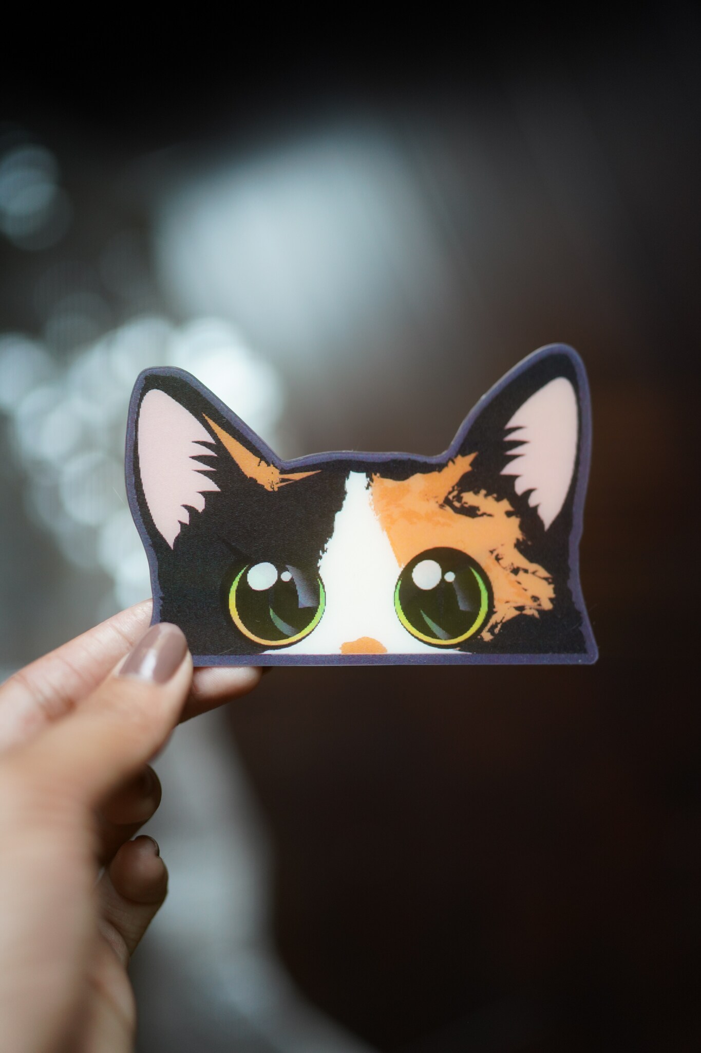 Calico Cat Peeker: 3D Motion Sticker for True Cat Lovers | MakerPlace ...