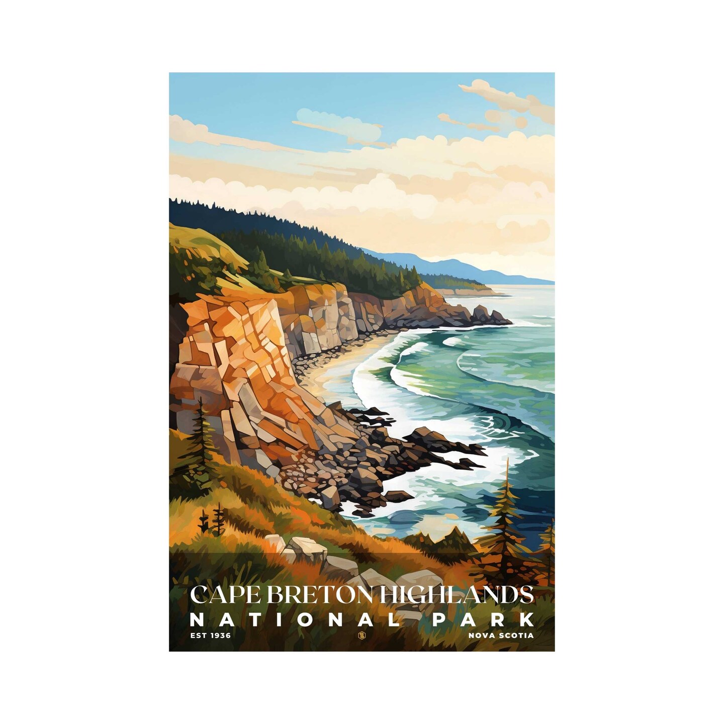 Cape Breton Highlands National Park Poster, Travel Print, Office Poster ...