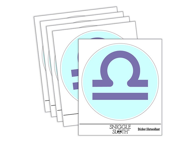 Libra Horoscope Astrological Zodiac Sign Waterproof Vinyl Phone Tablet Laptop Water Bottle ...