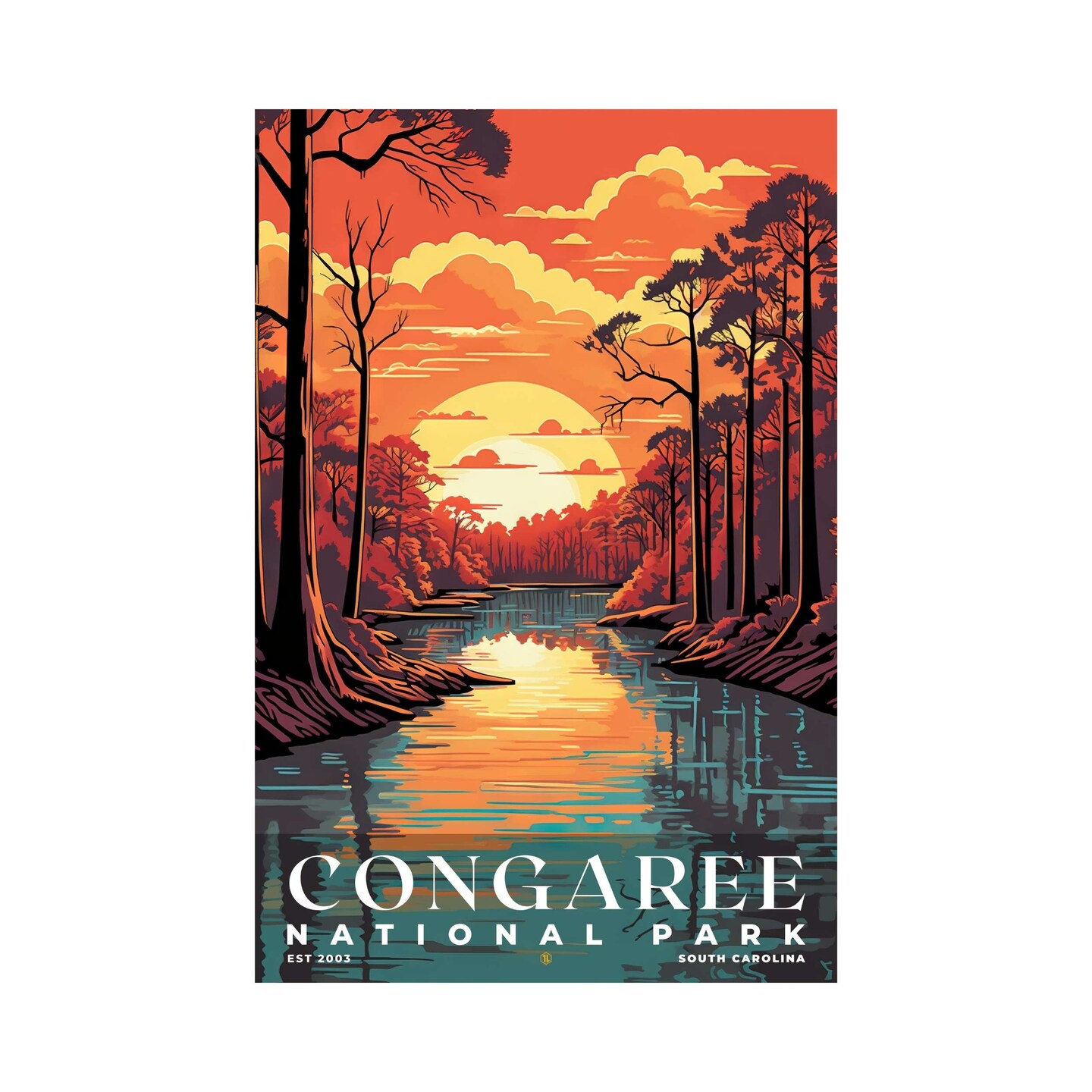 Congaree National Park Poster, Travel Art, Office Poster, Home Decor ...