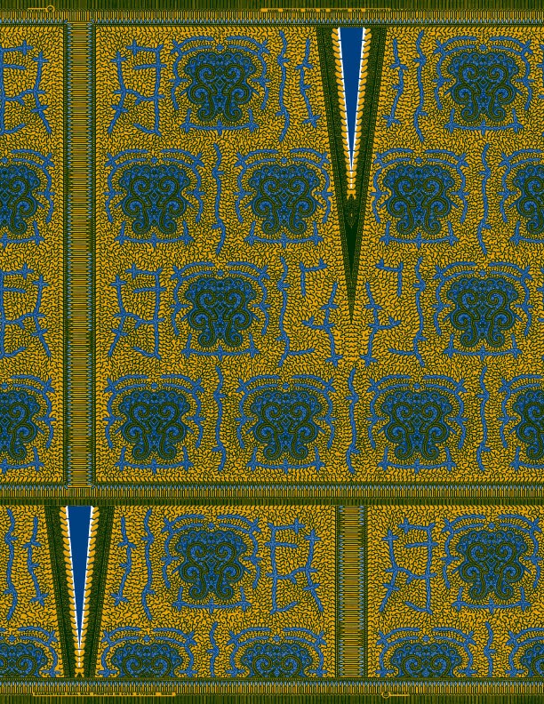 African Wax Prints Fabrics. Uniwax 100 percent Cotton, 6 Yards Real ...