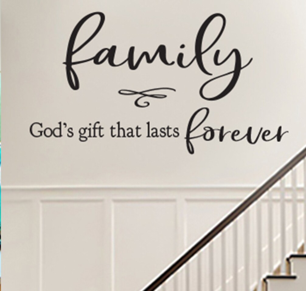 Family Wall Art Decor Decals - Family God's Gift That Lasts Forever ...
