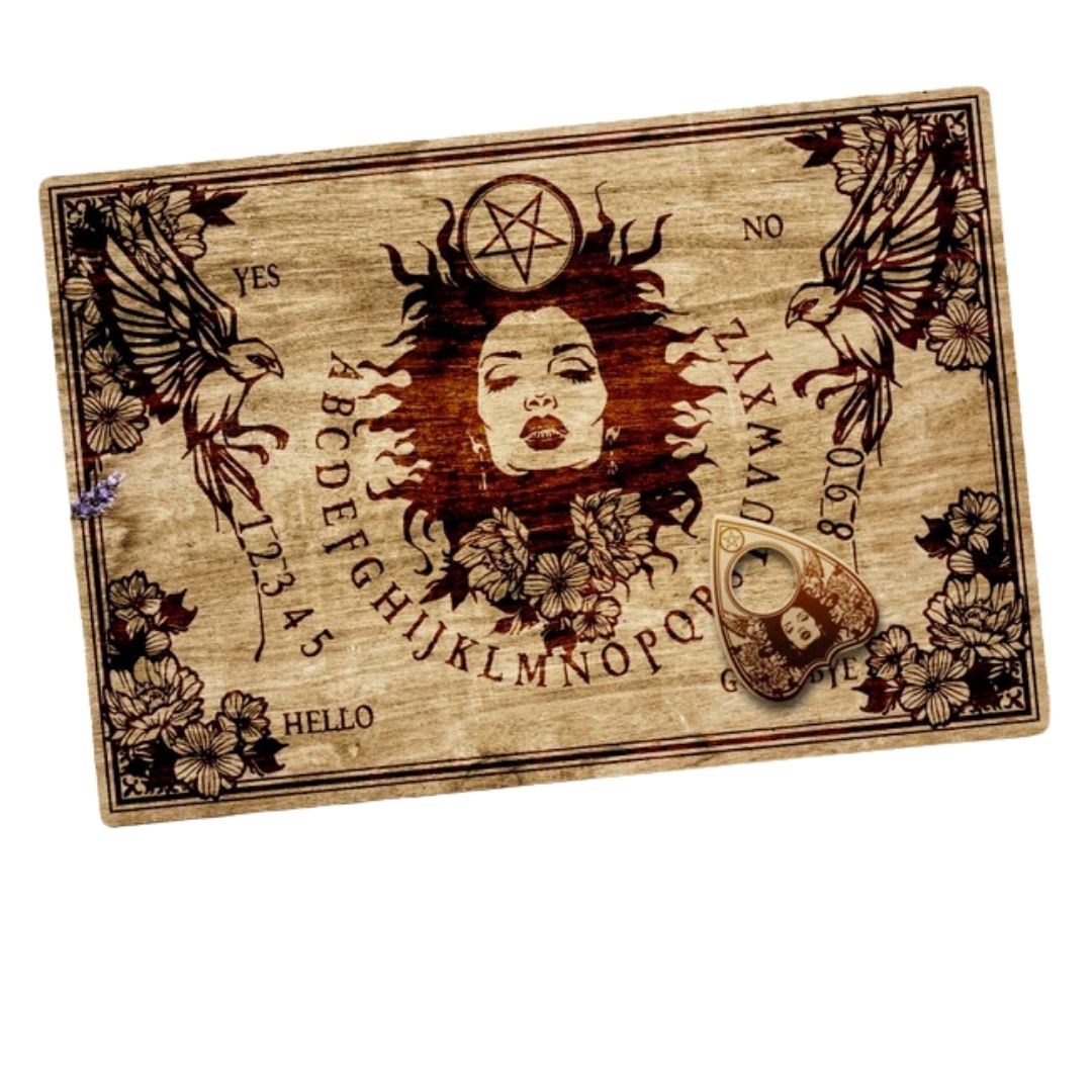 Wood Pentagram Lady Spirit Board Custom Design Laser Engraved Spirit ...