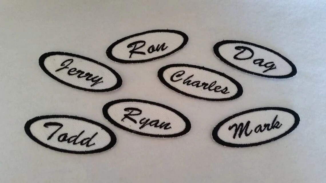 Oval Vintage Iron On Name Patch Custom Name Patch | MakerPlace by Michaels