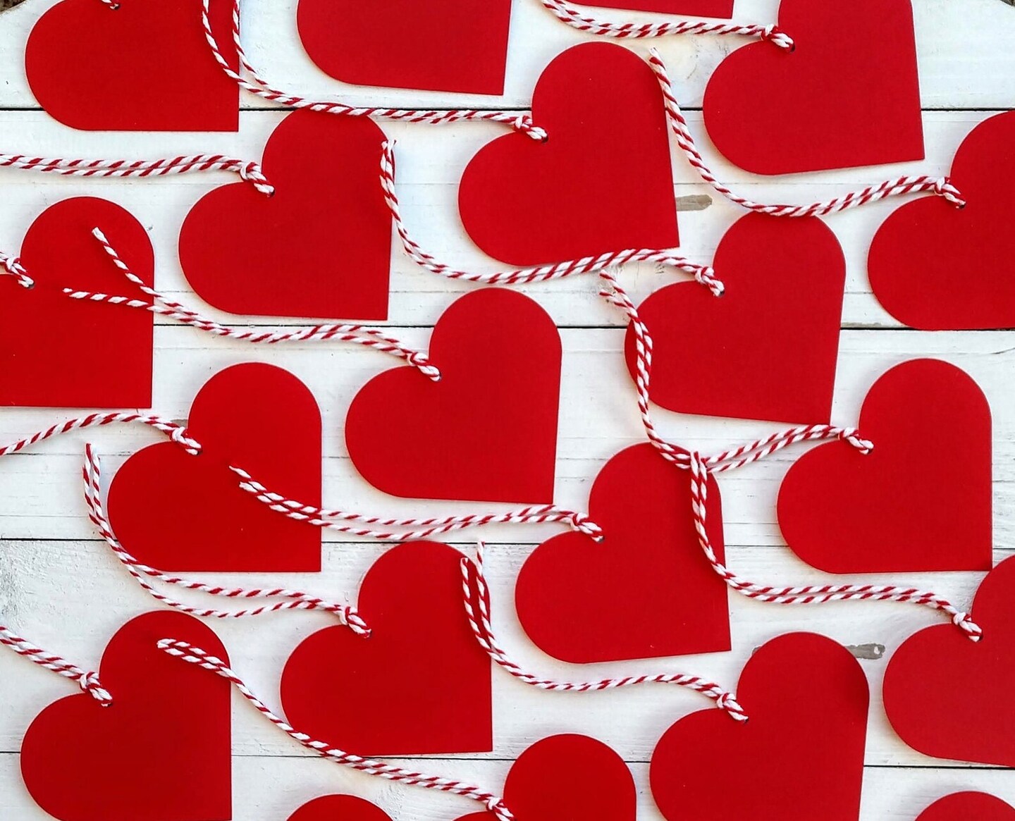 Red Heart Gift Tags, Valentine's Day Gift Tags, Galentine's Day Gift ...