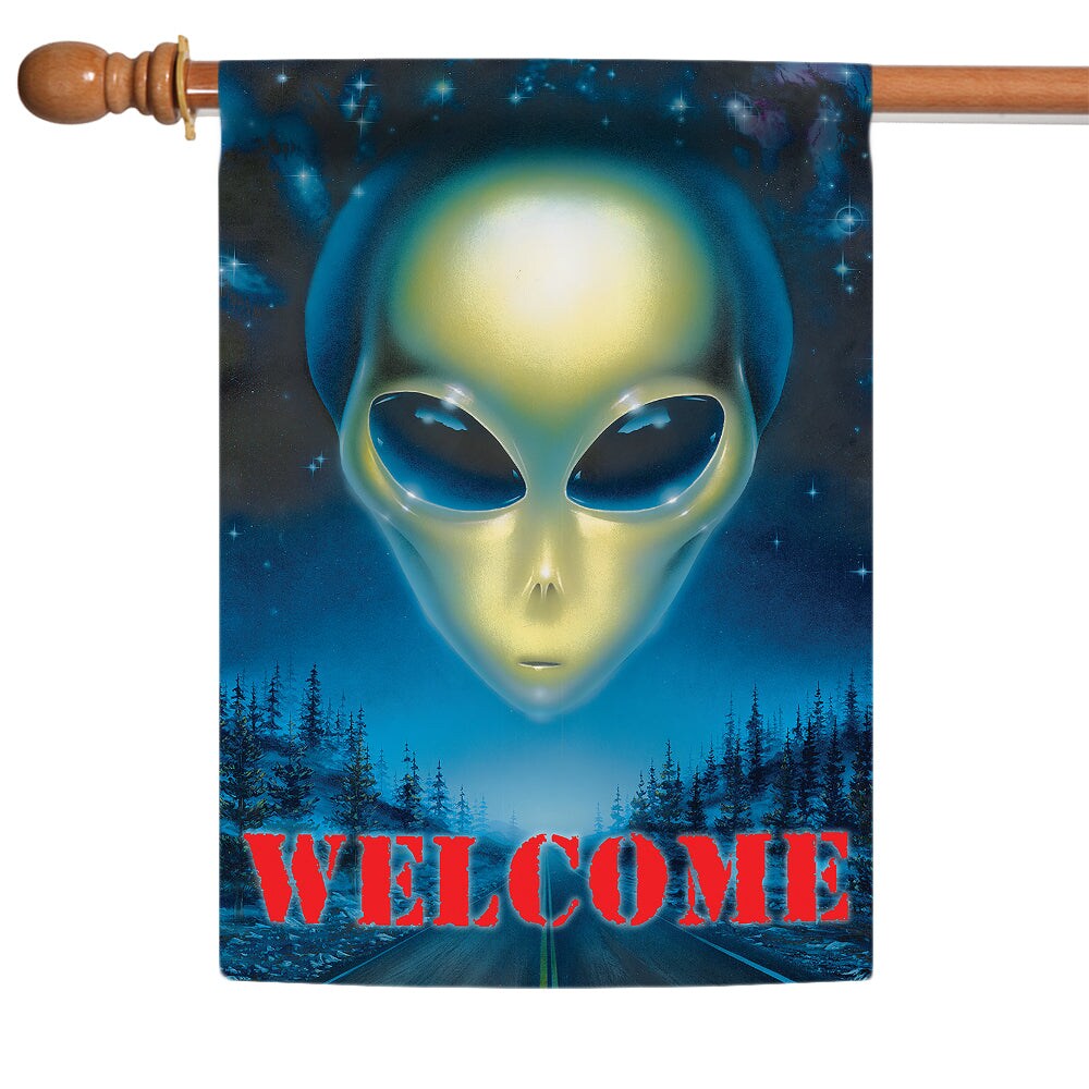 Welcome Aliens Decorative Ufo Double Sided Flag | Michaels