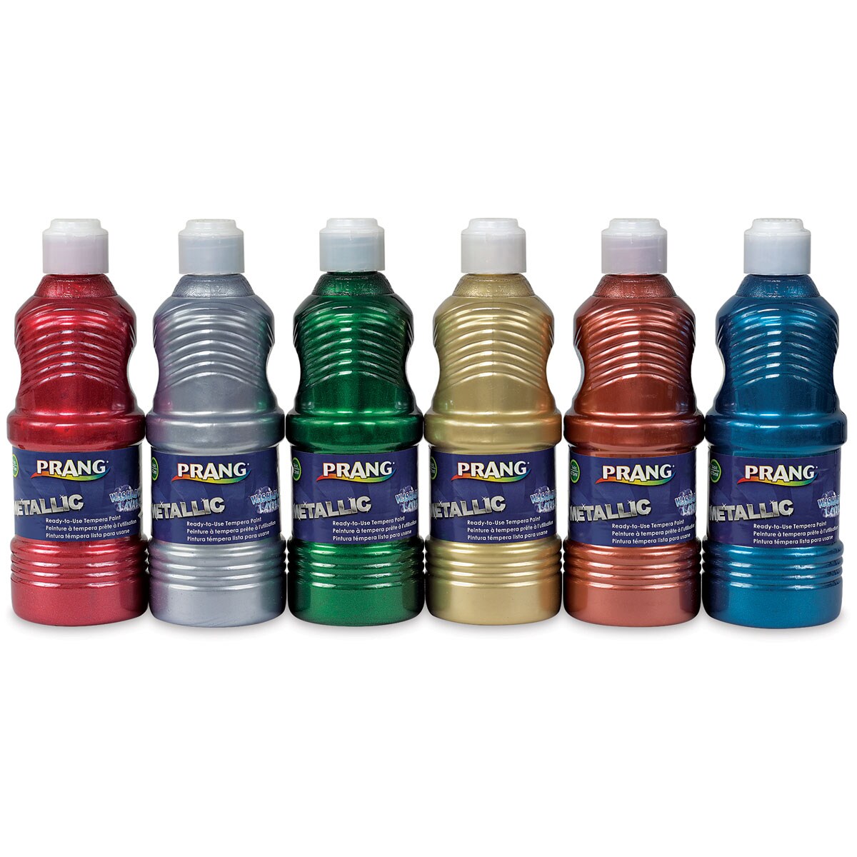 Prang Ready-To-Use Washable Tempera Paints - Metallic Colors, Set of 6 ...