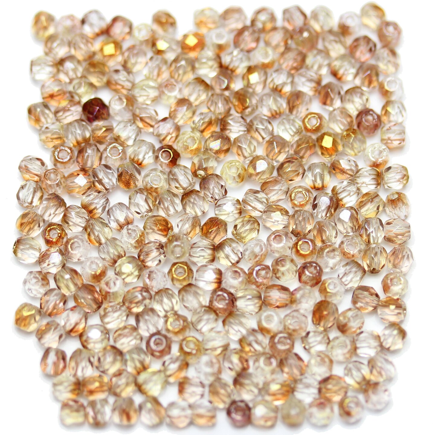 Topaz Coated Crystal Czech Glass Fire Polished Faceted Round 3mm | Michaels