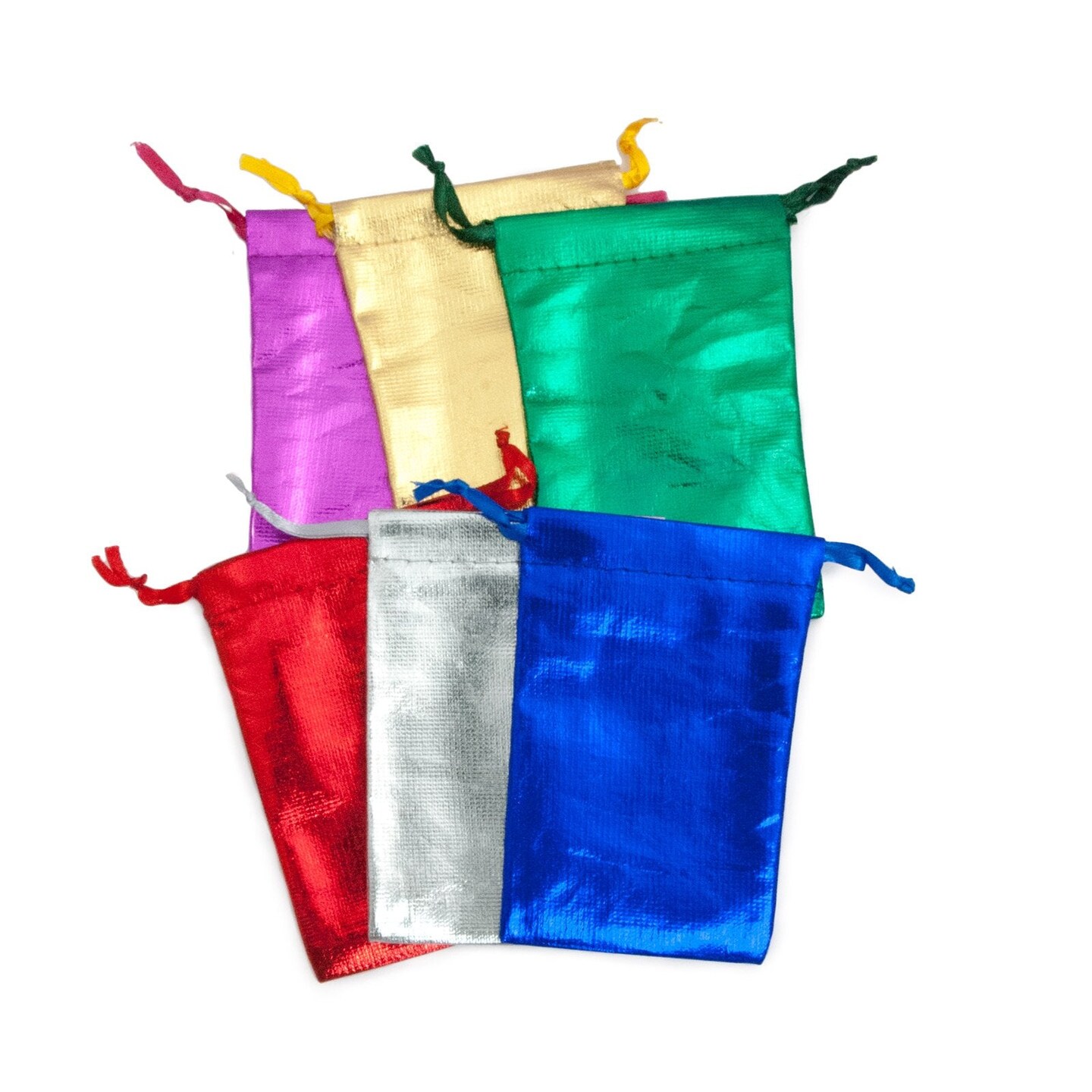 Assorted Metallic Print Jewelry Gift Pouches 3"x4" (Package of 12 ...
