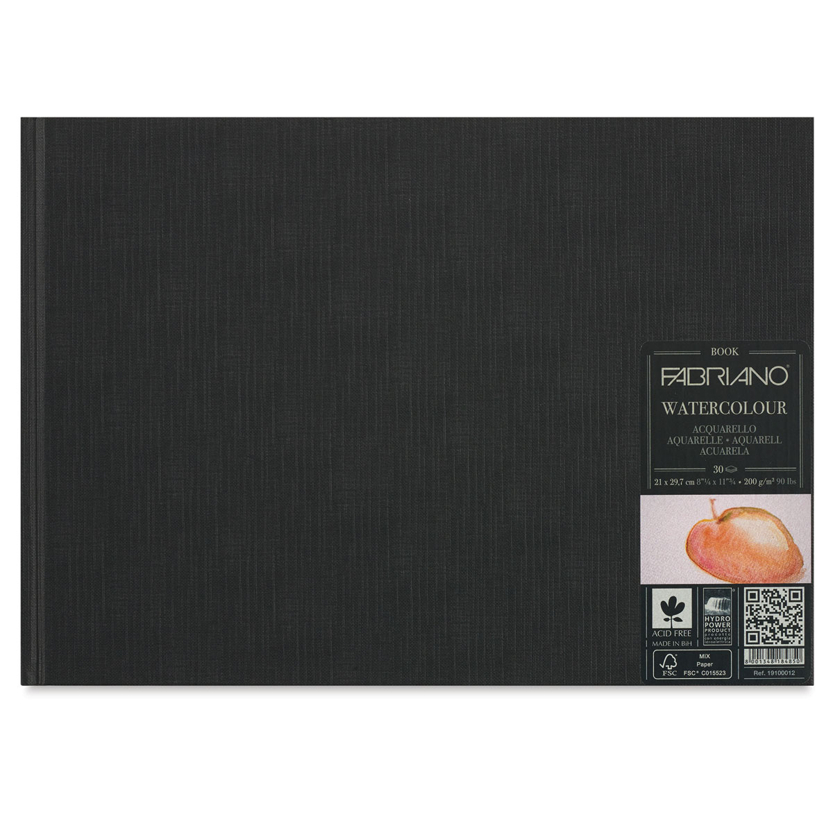 Fabriano Hardcover Watercolor Journal - 9" x 12", Landscape, Hardbound ...