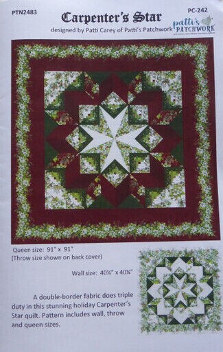 Carpenters Star Quilt pattern 3 sizes By Patti Carey for Pattis ...