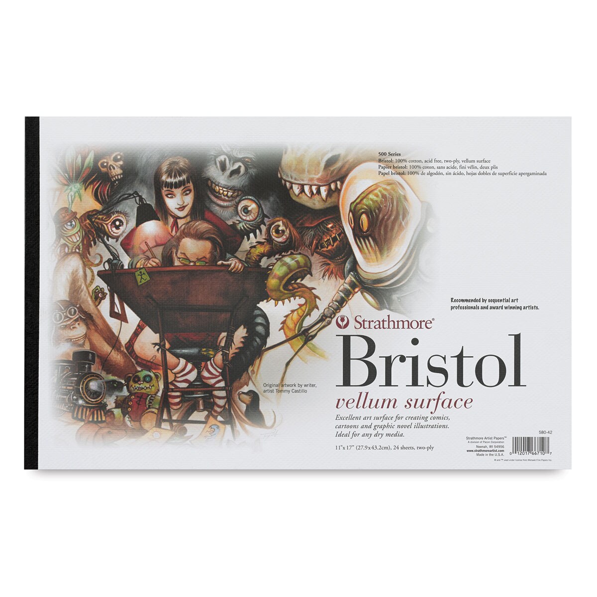 Strathmore 500 Sequential Series Bristol Pad - 11" x 17", 2 ply, Vellum ...