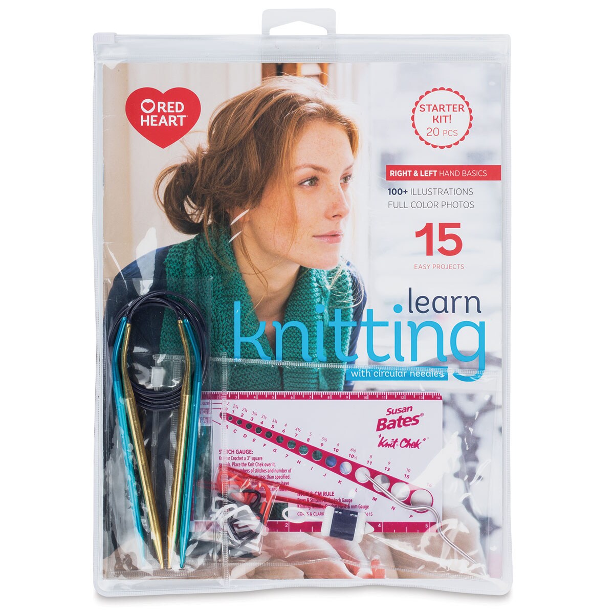 Red Heart Learn to Knit with Circular Needles Kit | Michaels