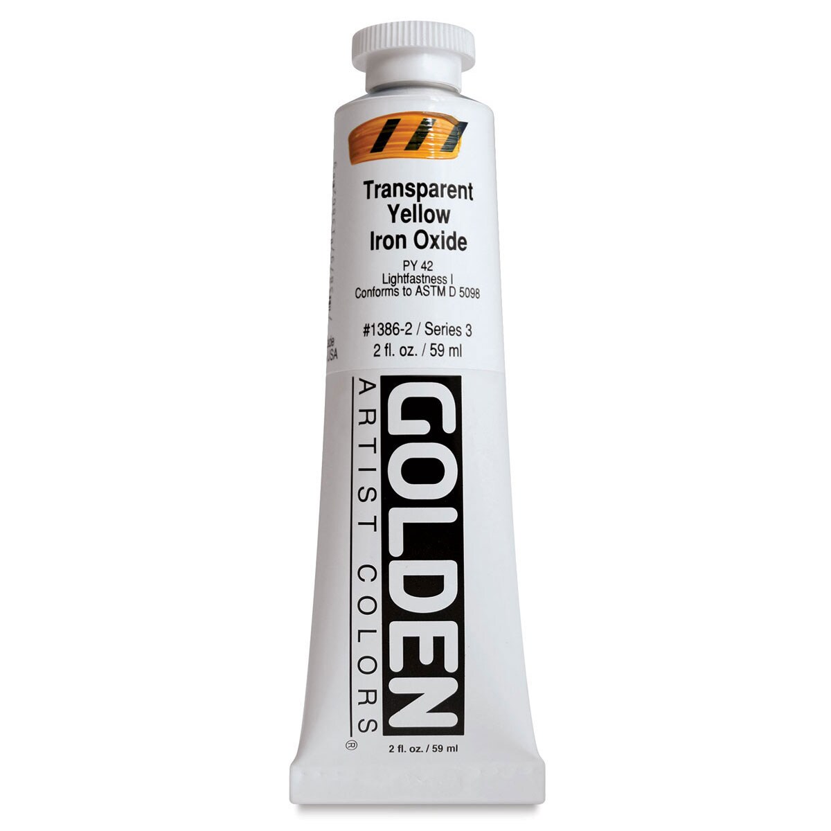 Golden Heavy Body Artist Acrylics - Transparent Yellow Iron Oxide, 2 oz ...