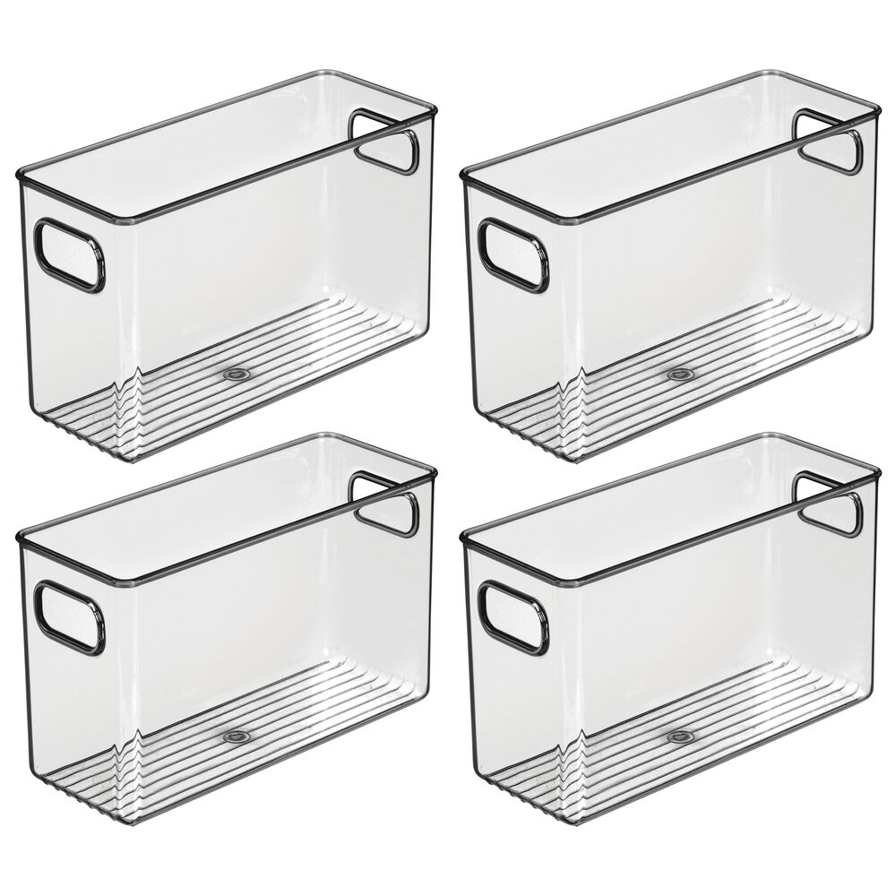 mDesign Plastic Kitchen Pantry Food Storage Bin with Handles, 4 Pack ...