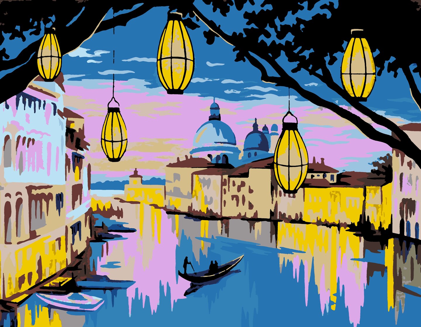 Artwille DIY Paint by Numbers for Adults and Kids, Acrylic Painting Kit - "Venice", 13.8 x 17.7 ...
