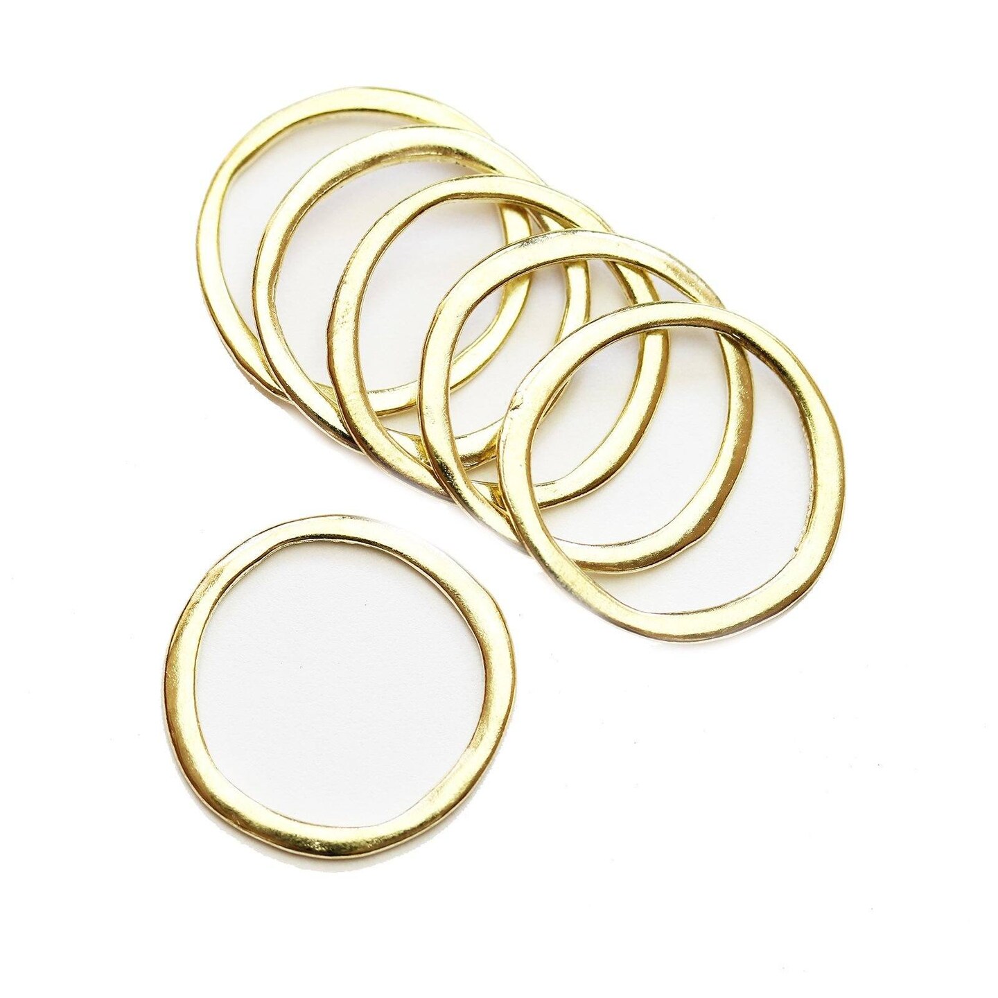 Wavy Gold Tone Loop 23mm Charms - 6pcs | Michaels