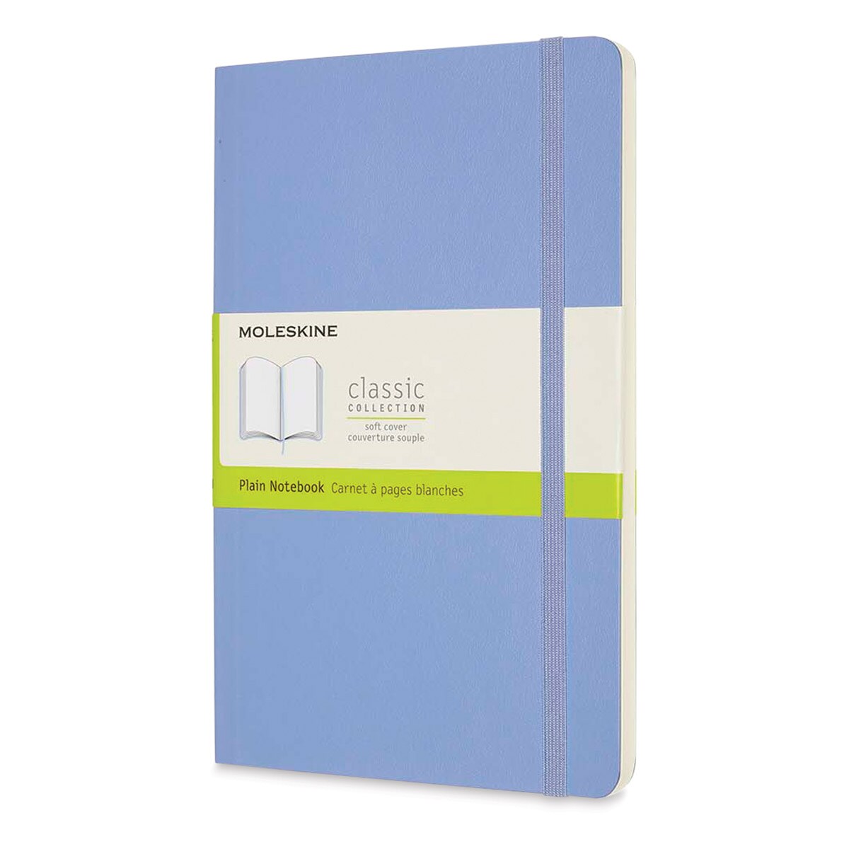 Moleskine Classic Soft Cover Notebook - Light Blue, Blank, 8-1/4" x 5 ...