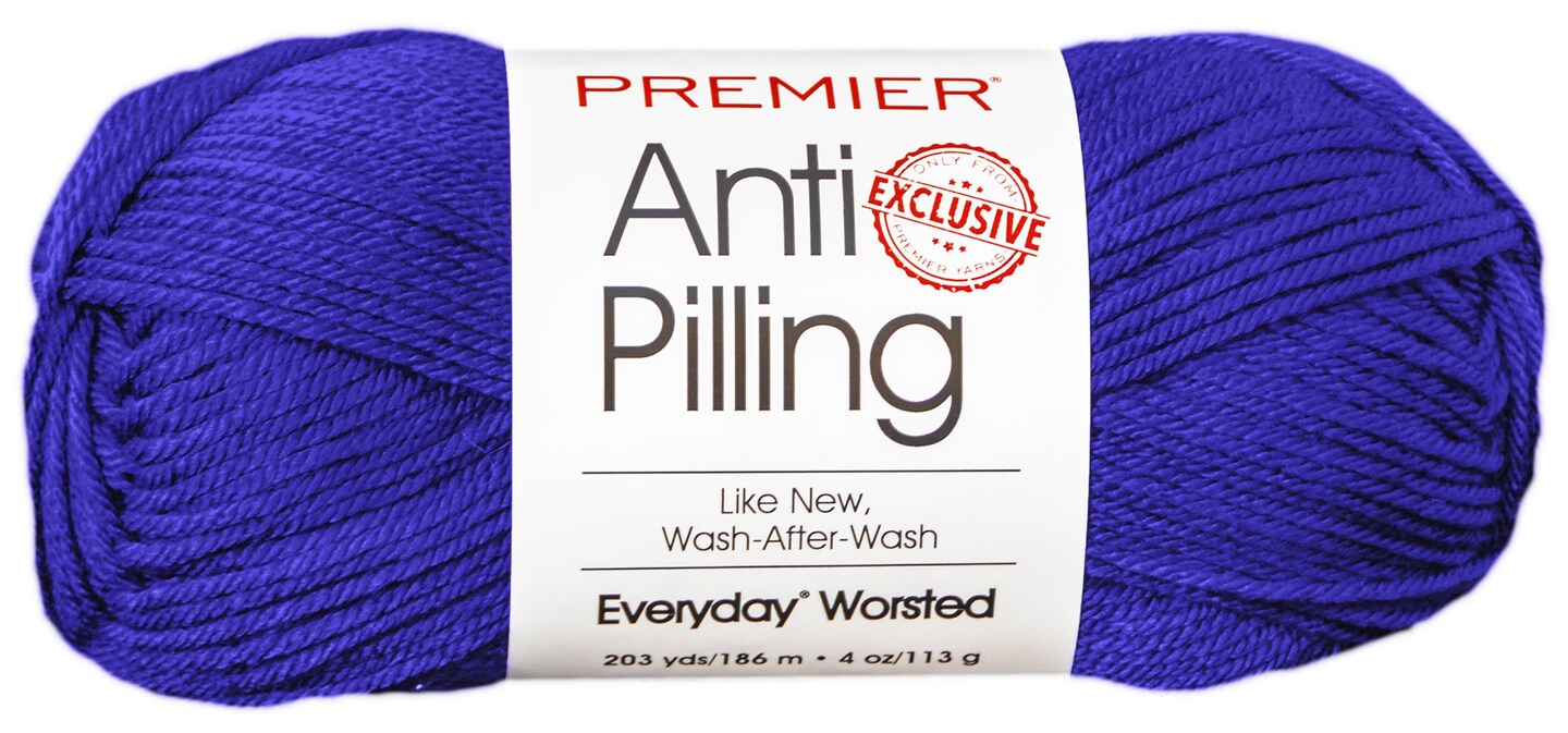 Premier Anti-Pilling Everyday Worsted Yarn-Royal Blue, Count: 1, Model ...