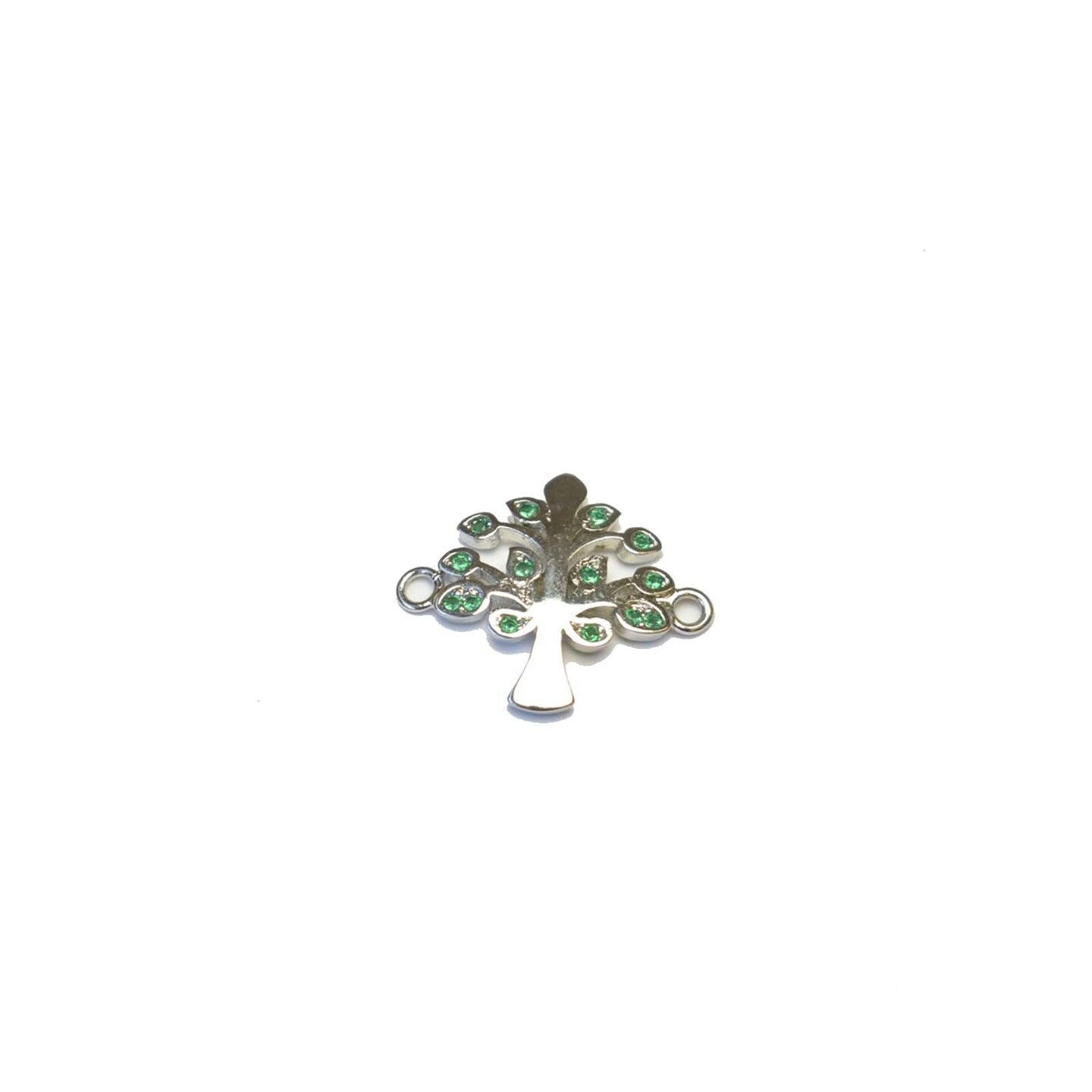 Green Rhinestones in Metal Tree of Life 20mm Connector | Michaels