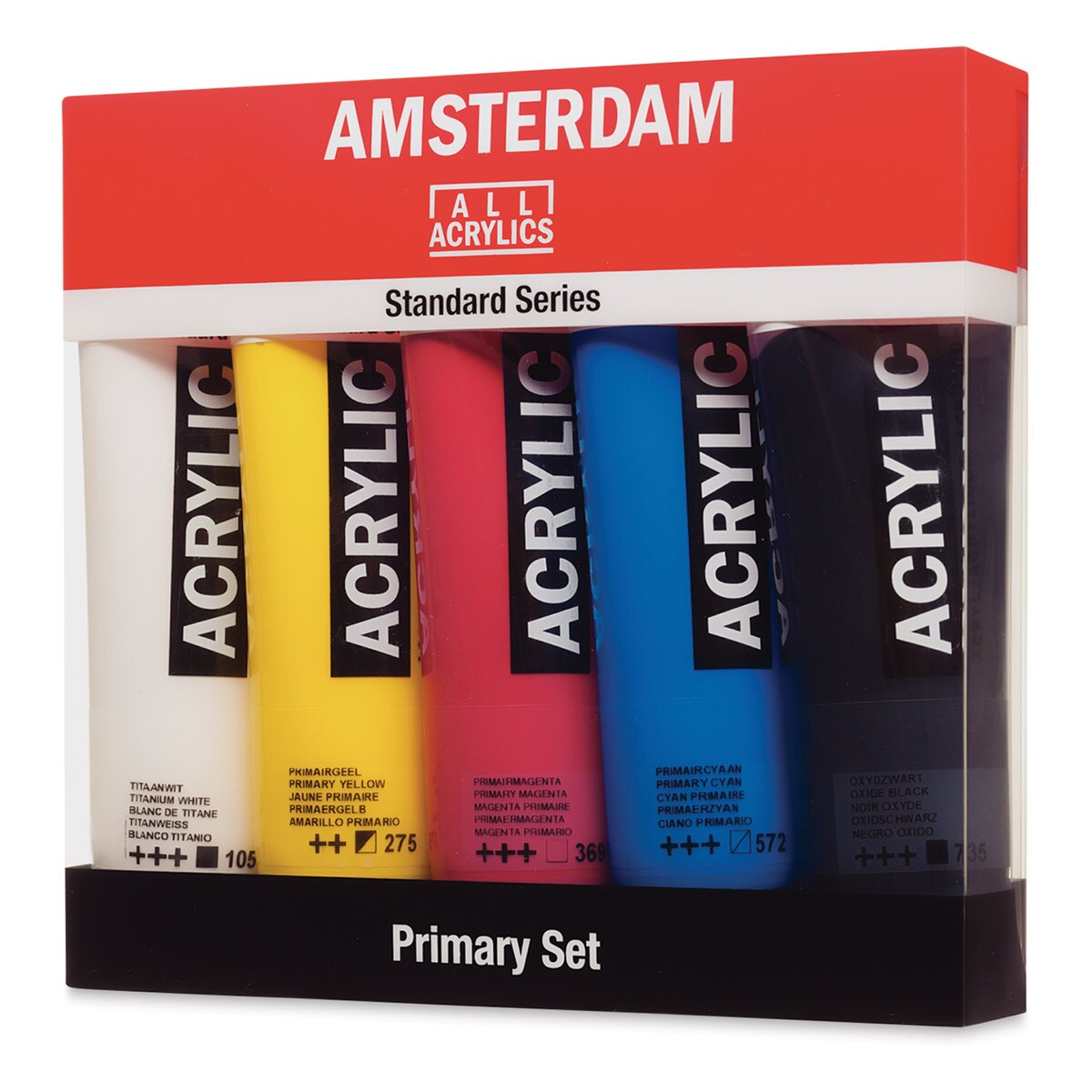 Amsterdam Standard Series Acrylics - Set of 5, Primary Colors, 120 ml ...
