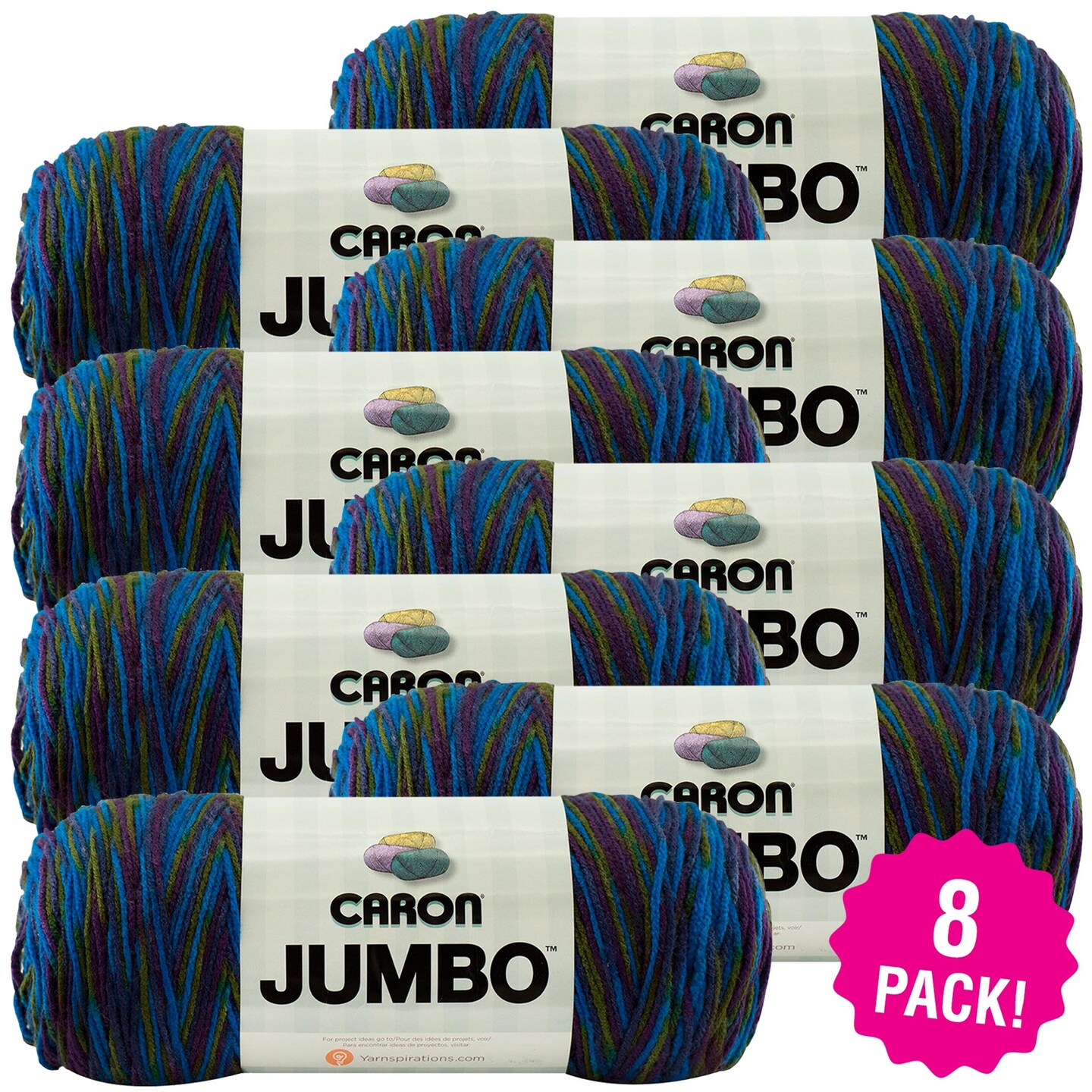 Multipack of 8 - Caron Jumbo Print Yarn-Peacock | Michaels