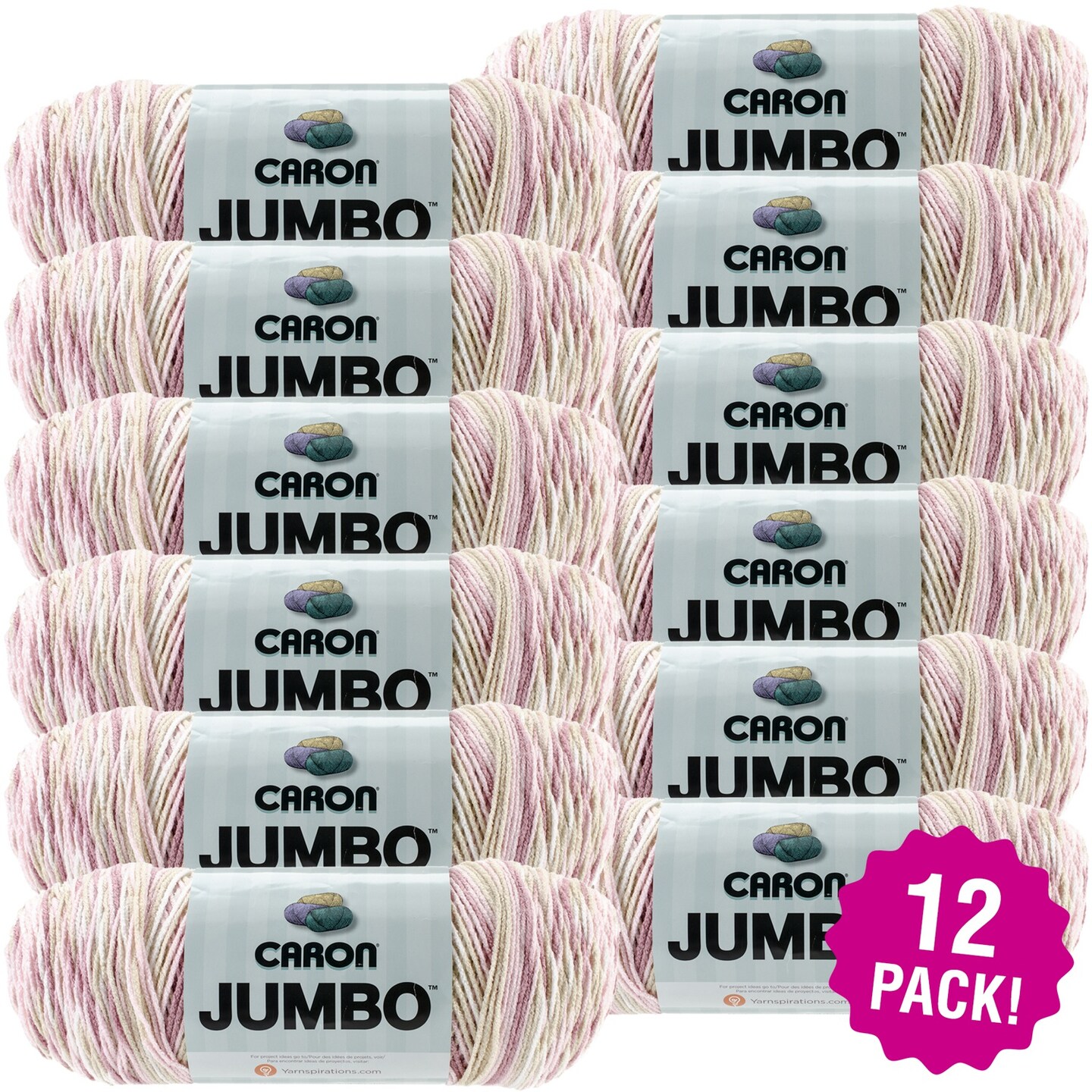 Multipack of 12 - Caron Jumbo Print Yarn-Rosewood | Michaels