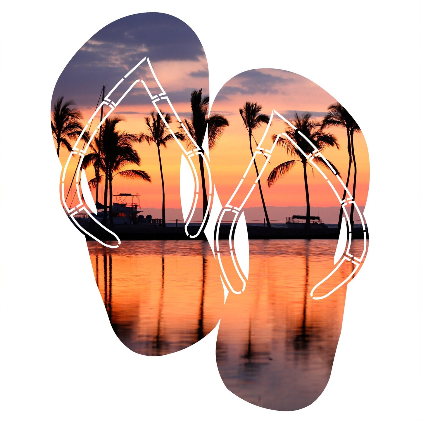 Flip Flop Wall Art Sunset Palms | Michaels
