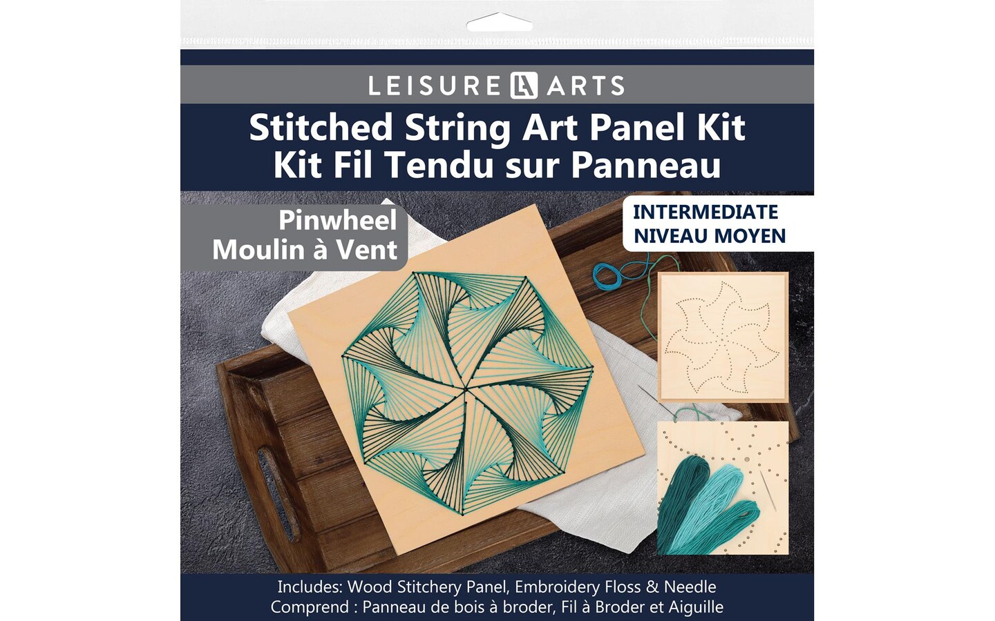 Wood Stitched String Art Kit with Circle, wooden stitchery kits for ...