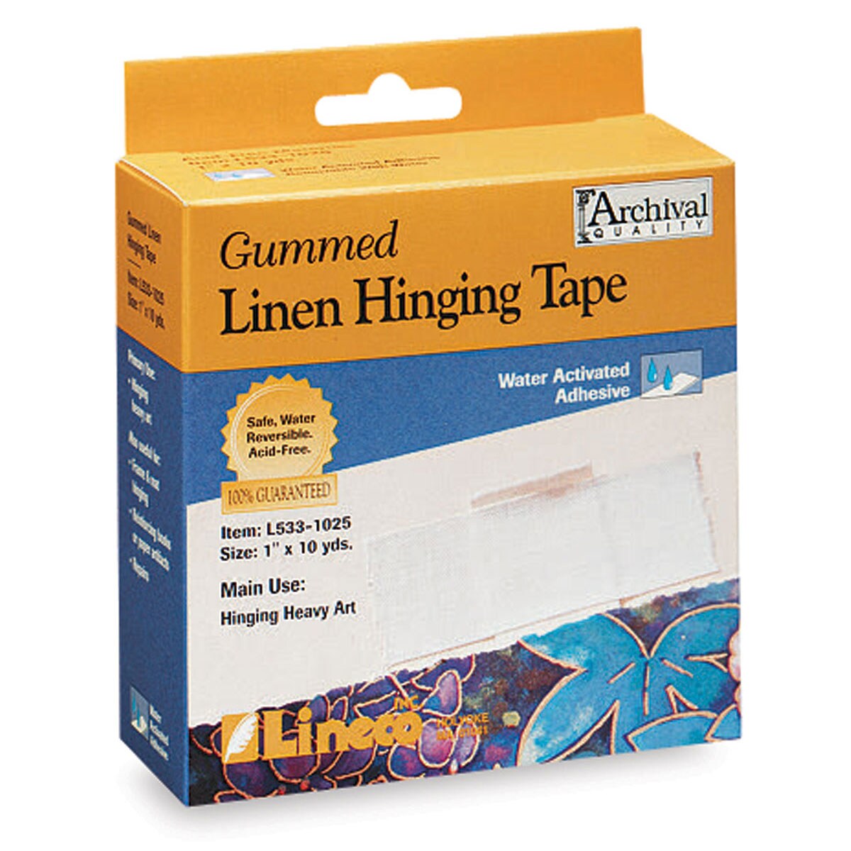 Lineco Gummed Linen Tape - 1" x 30 ft, White | Michaels