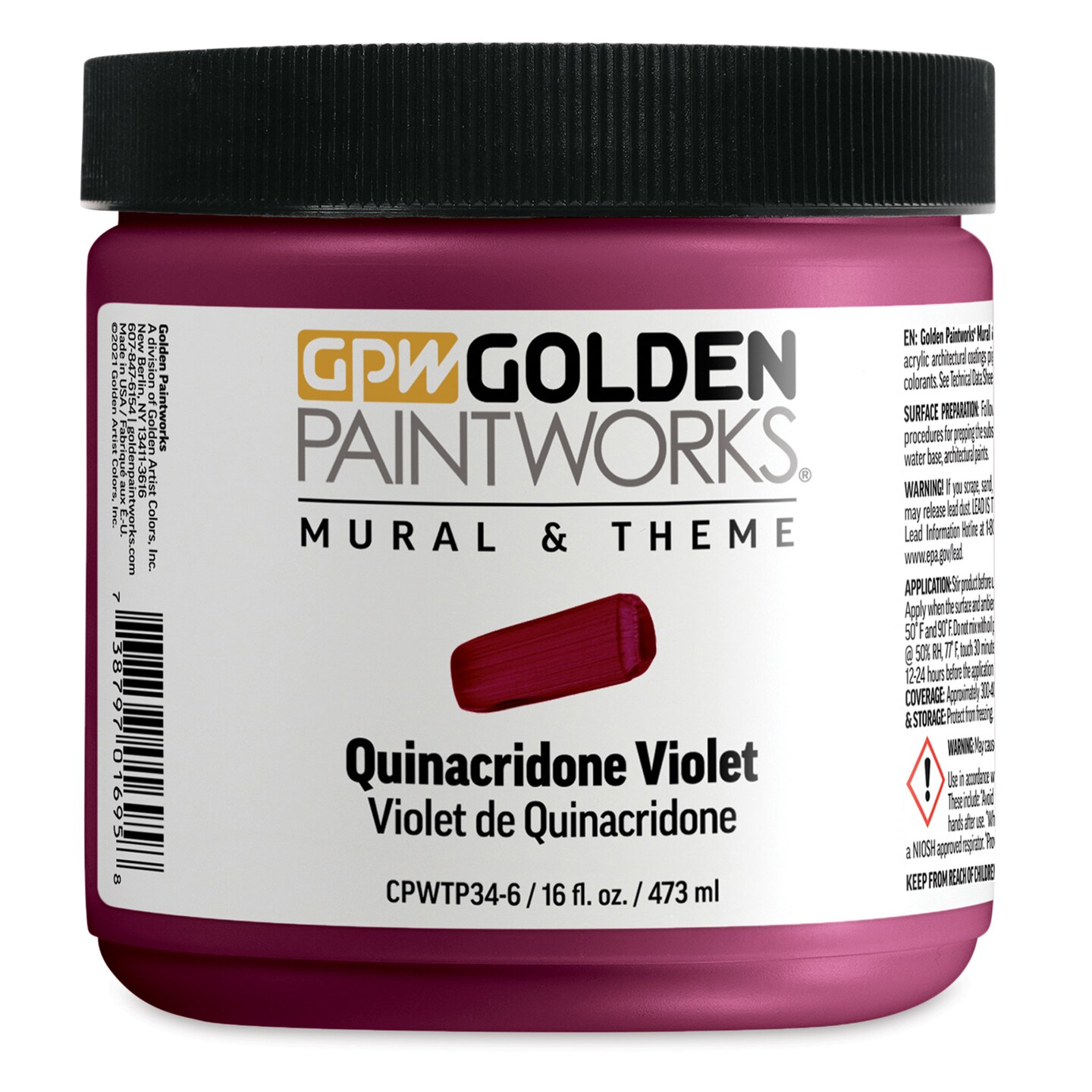 Golden Paintworks Mural and Theme Acrylic Paint - Quinacridone Violet ...