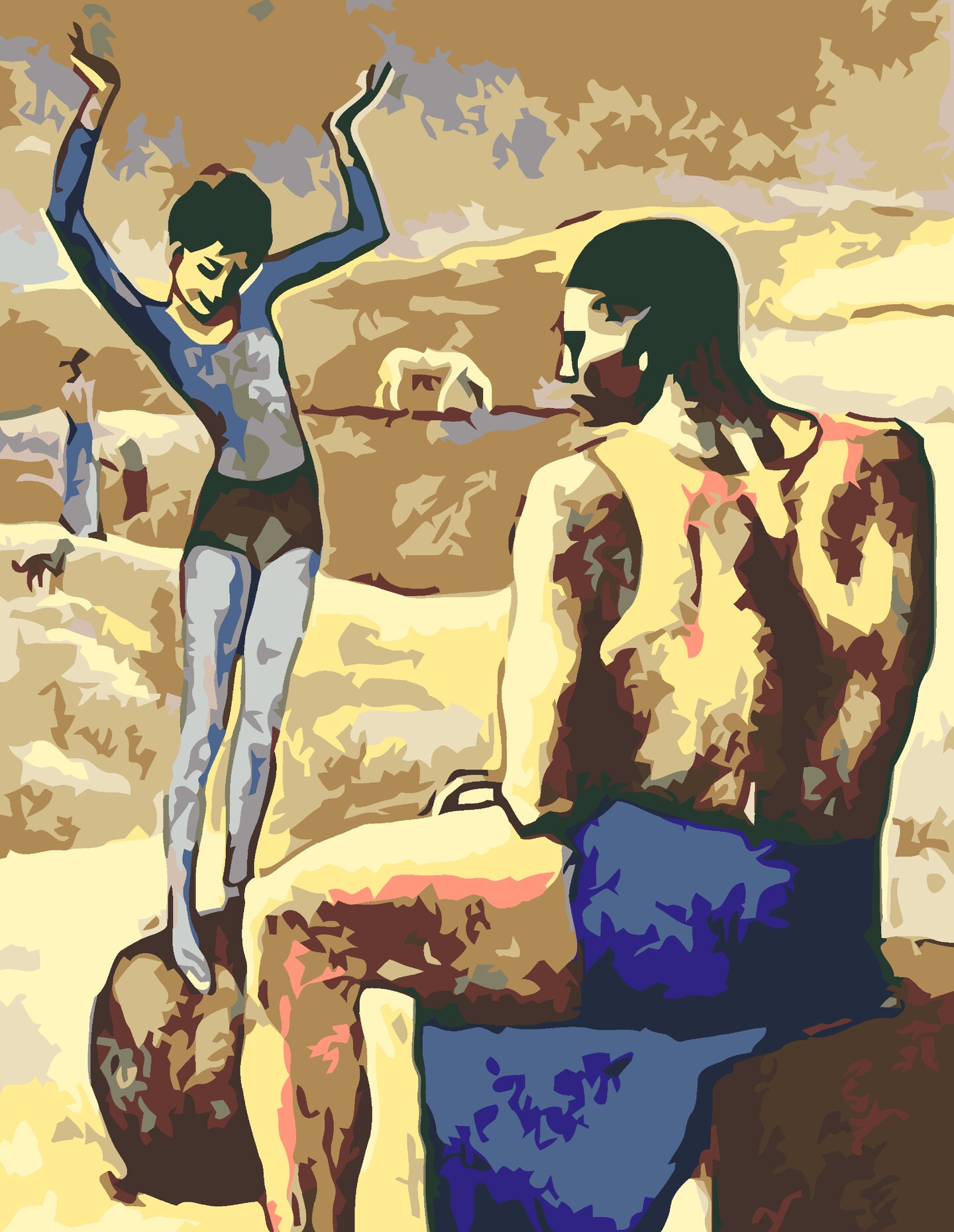 Artwille DIY Paint by Numbers for Adults and Kids, Acrylic Painting Kit - "The girl on the ball ...