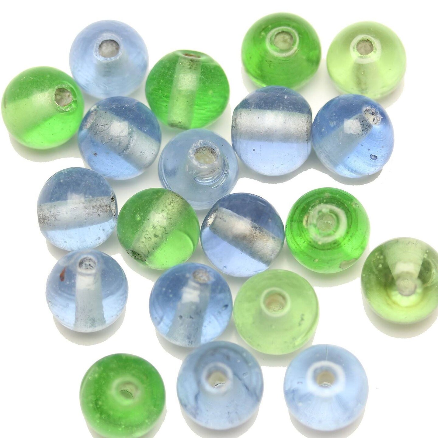 Blue and Green Round Glass Mix 12mm, approx. | Michaels