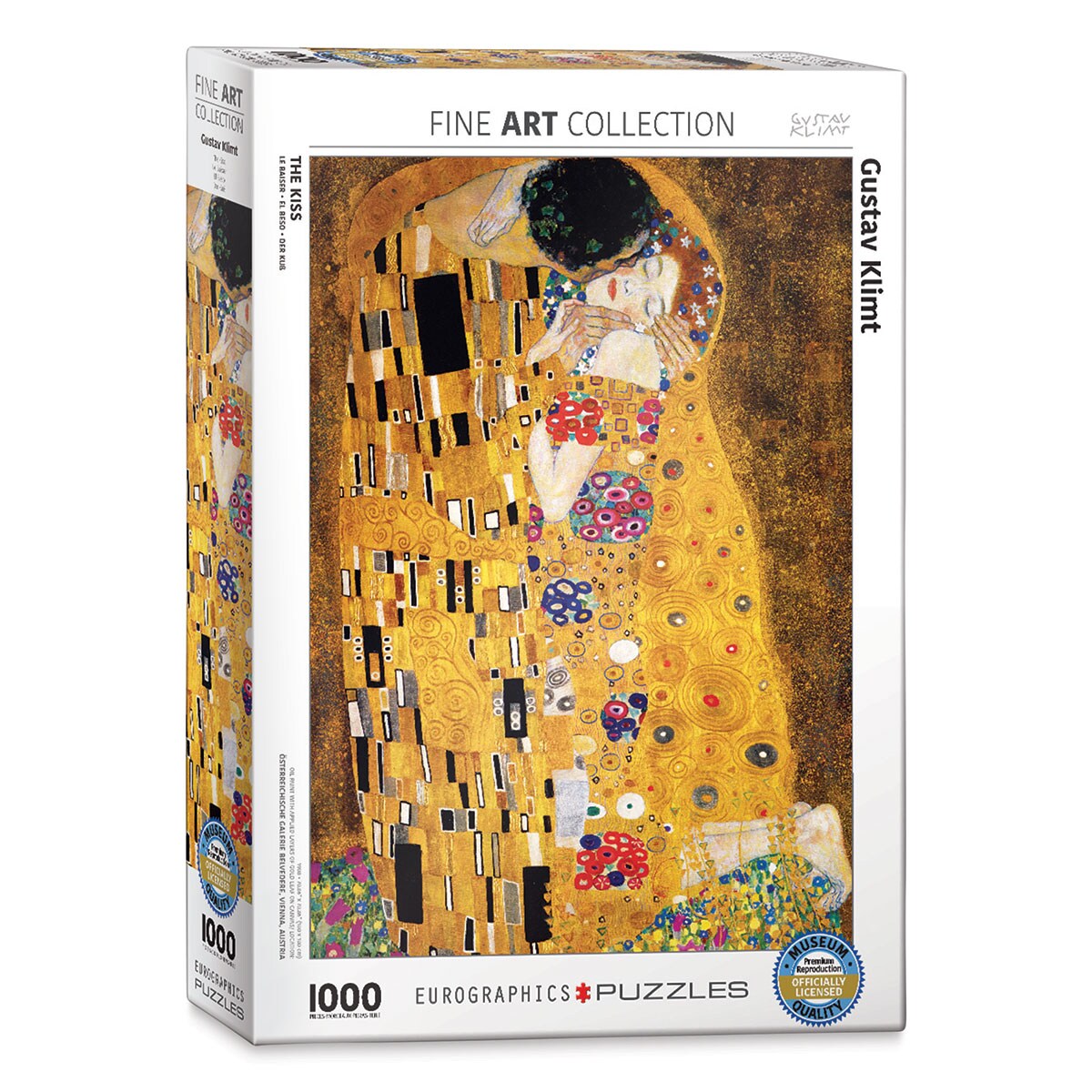 Eurographics 1,000 Piece Fine Art Puzzle - The Kiss, Gustav Klimt ...