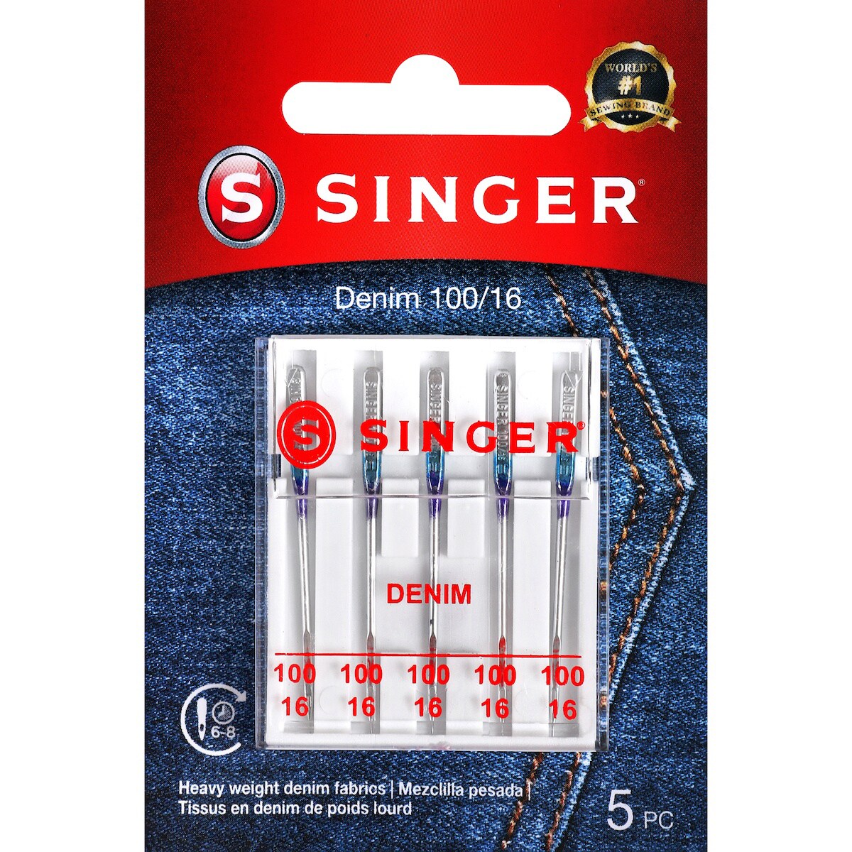 SINGER Universal Denim Machine Needles 5/Pkg-Size 16/100 | Michaels