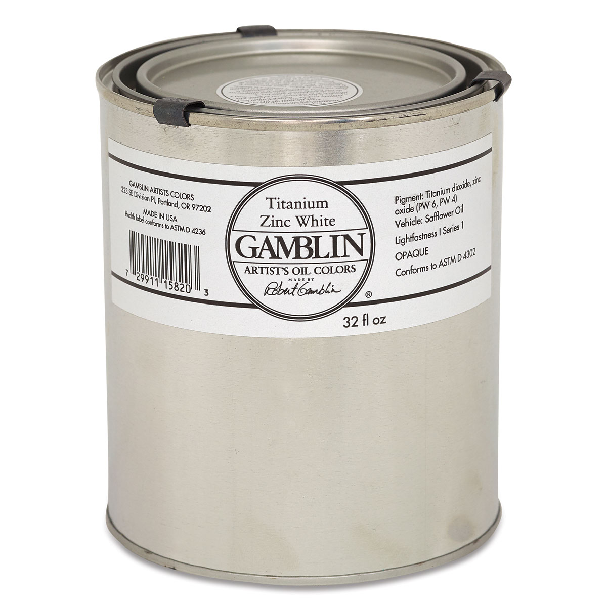Gamblin Artist's Oil Color - Titanium-Zinc White, 32 oz Can | Michaels