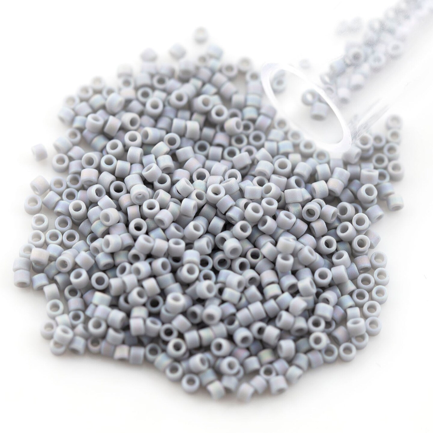 Miyuki Delica Seed Bead 11/0 Matte Opaque Dolphin Gray | Miyuki Beads ...