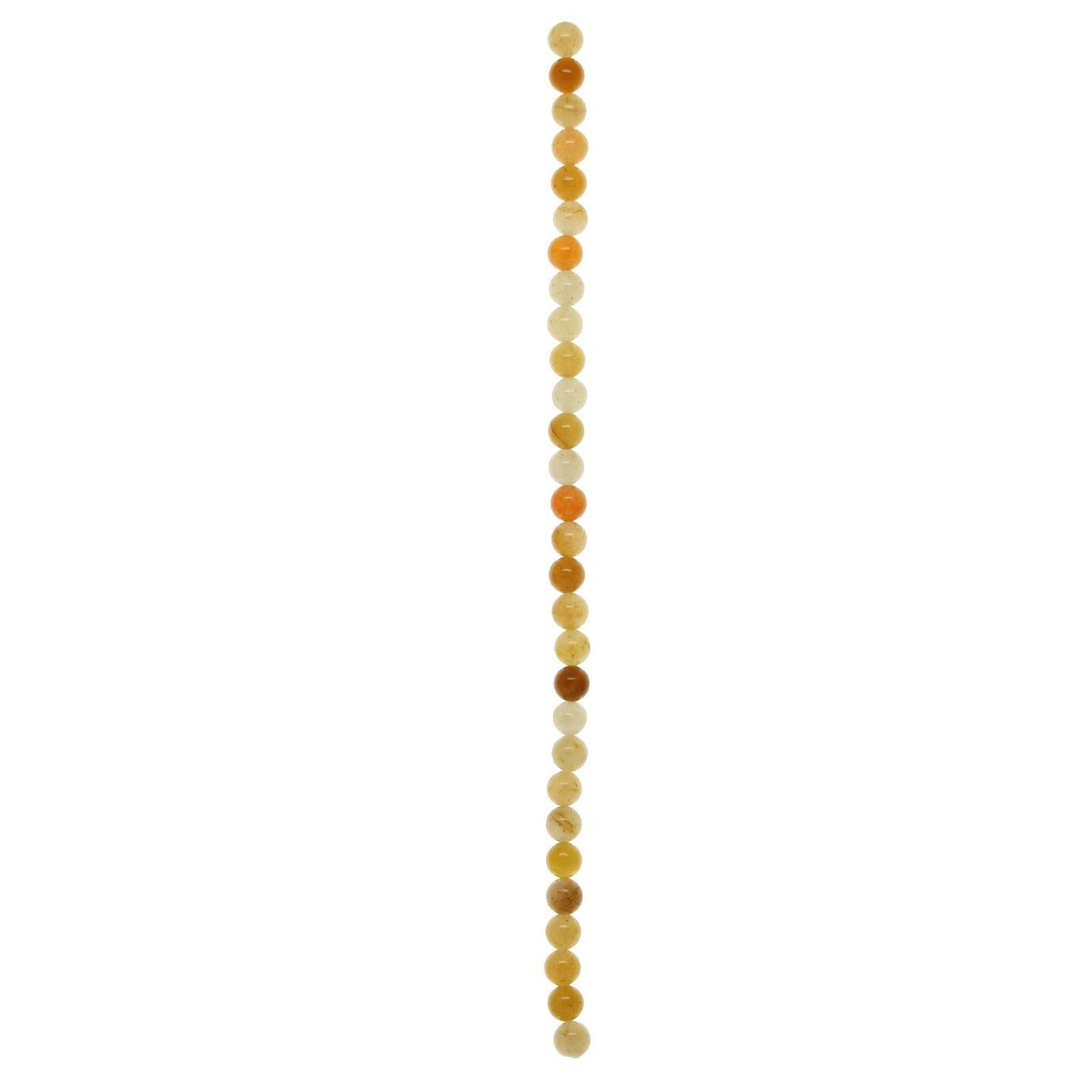 Amber Dyed Quartzite 6mm Stone Round Beads | Michaels