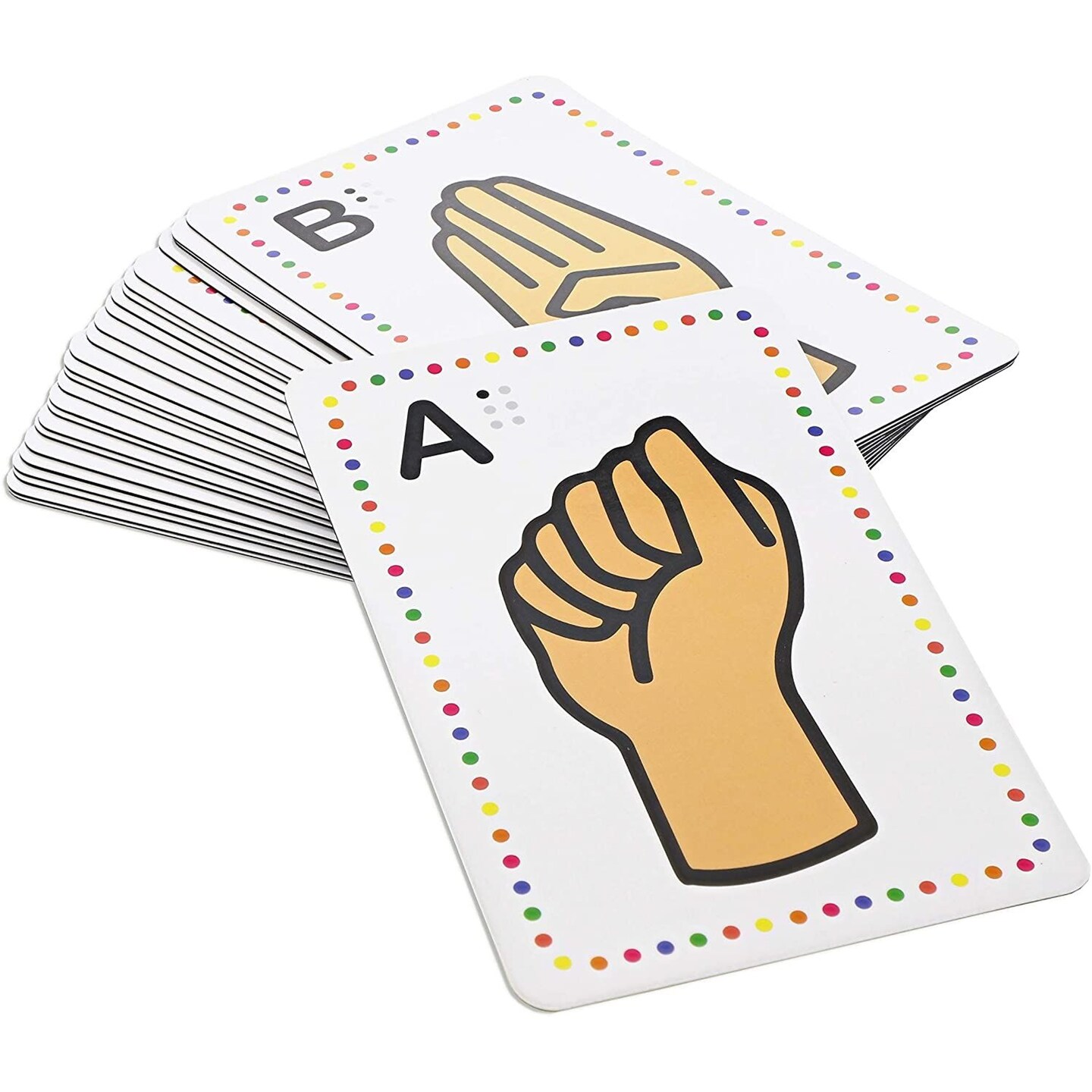 ASL Sign Language Flash Cards, 26 Letters with Gestures, Magnetic ...