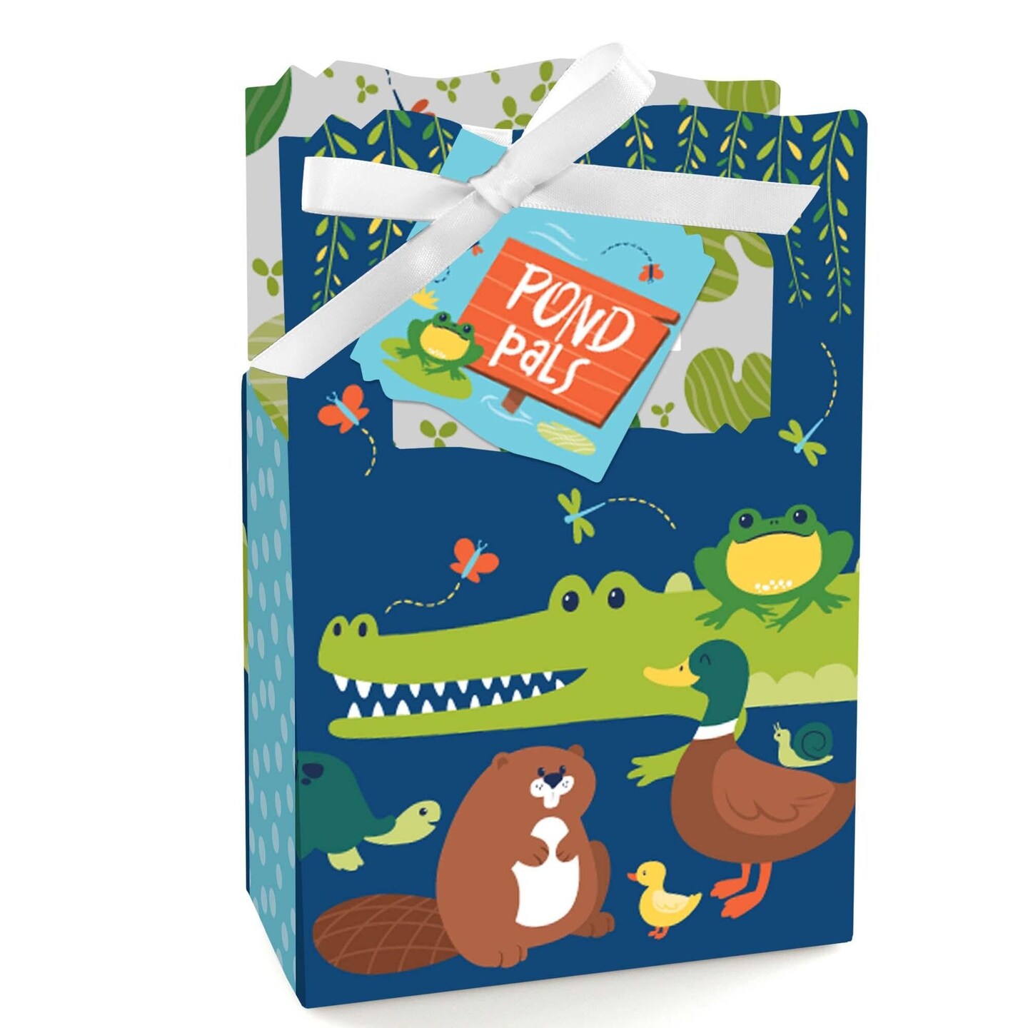 Big Dot of Happiness Pond Pals - Frog, Alligator, Turtle, Beaver and ...