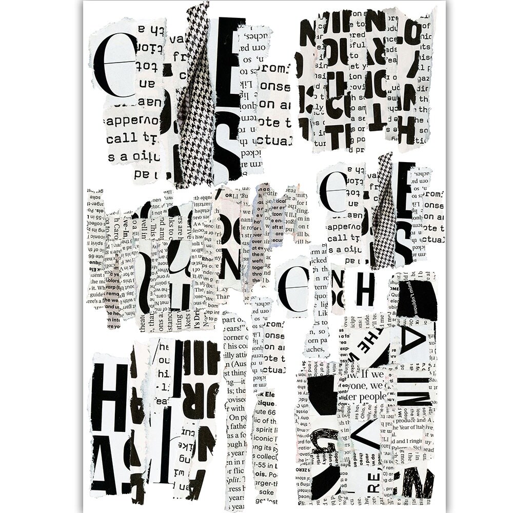 Dress My Craft Transfer Me Sheet A4-Torn Newspapers | Michaels