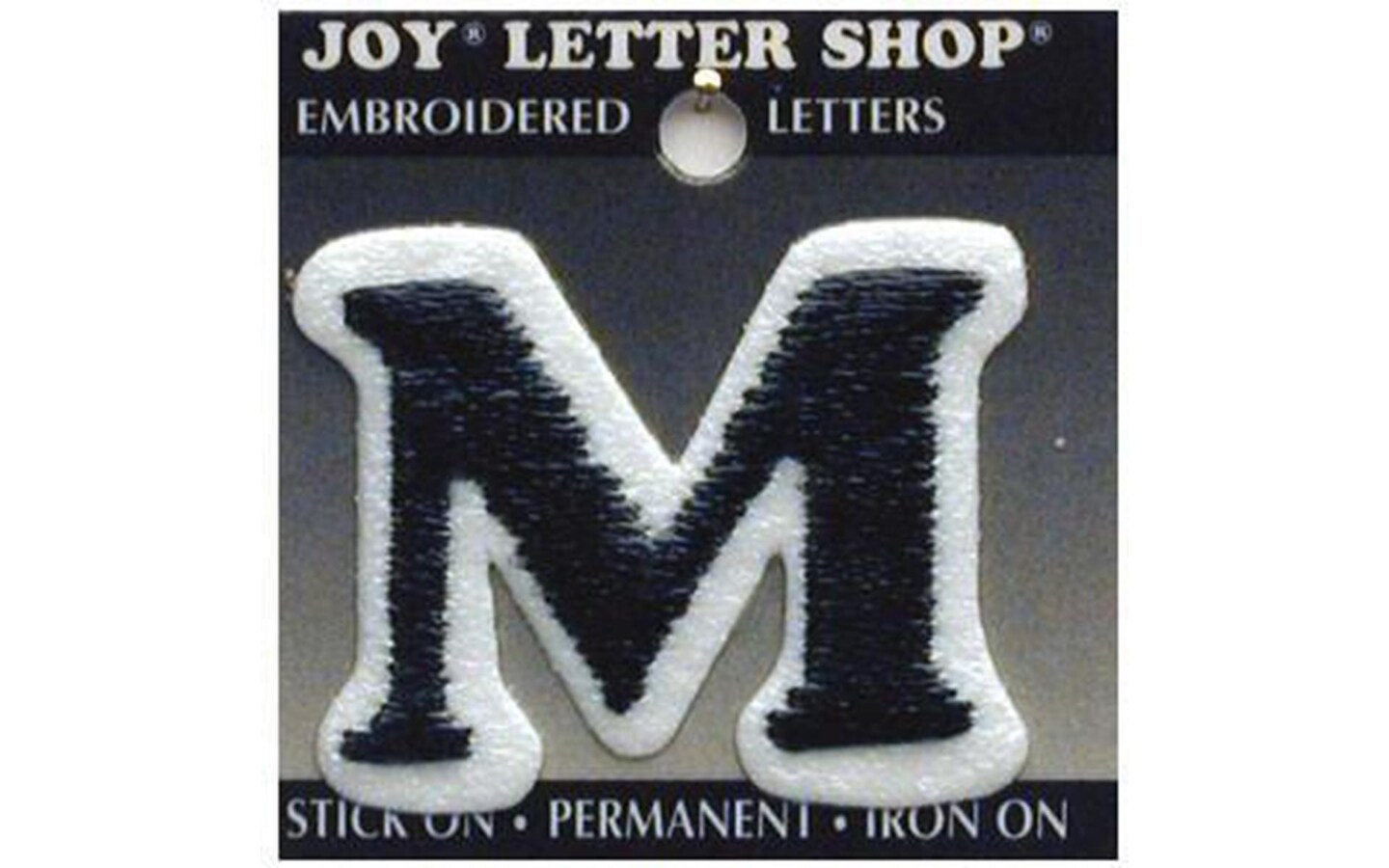 Joy Applique Letter Iron On Cooper 1.5" Black M | Michaels