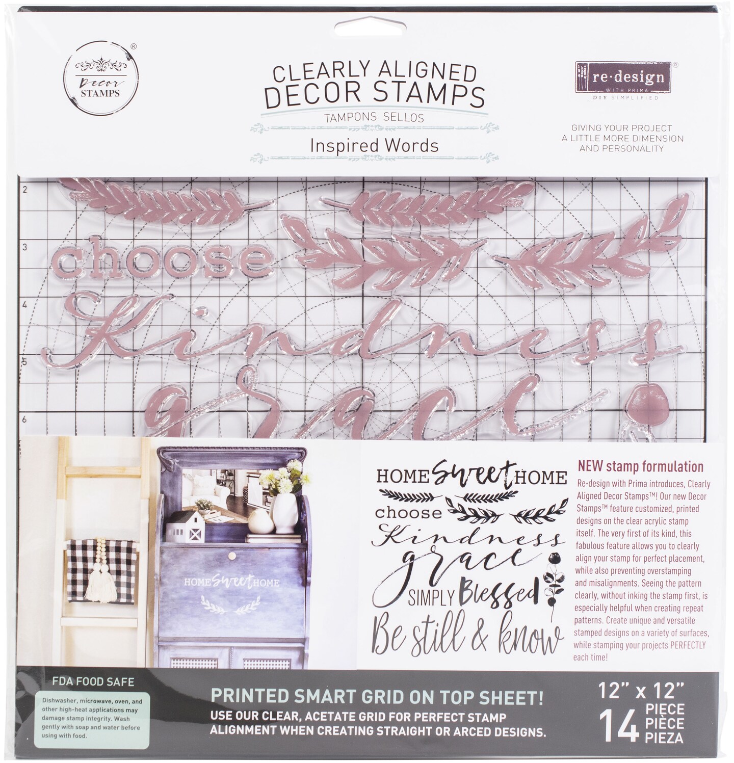 Prima Marketing Re-Design Decor Clear Cling Stamps 12"X12"-Inspired ...