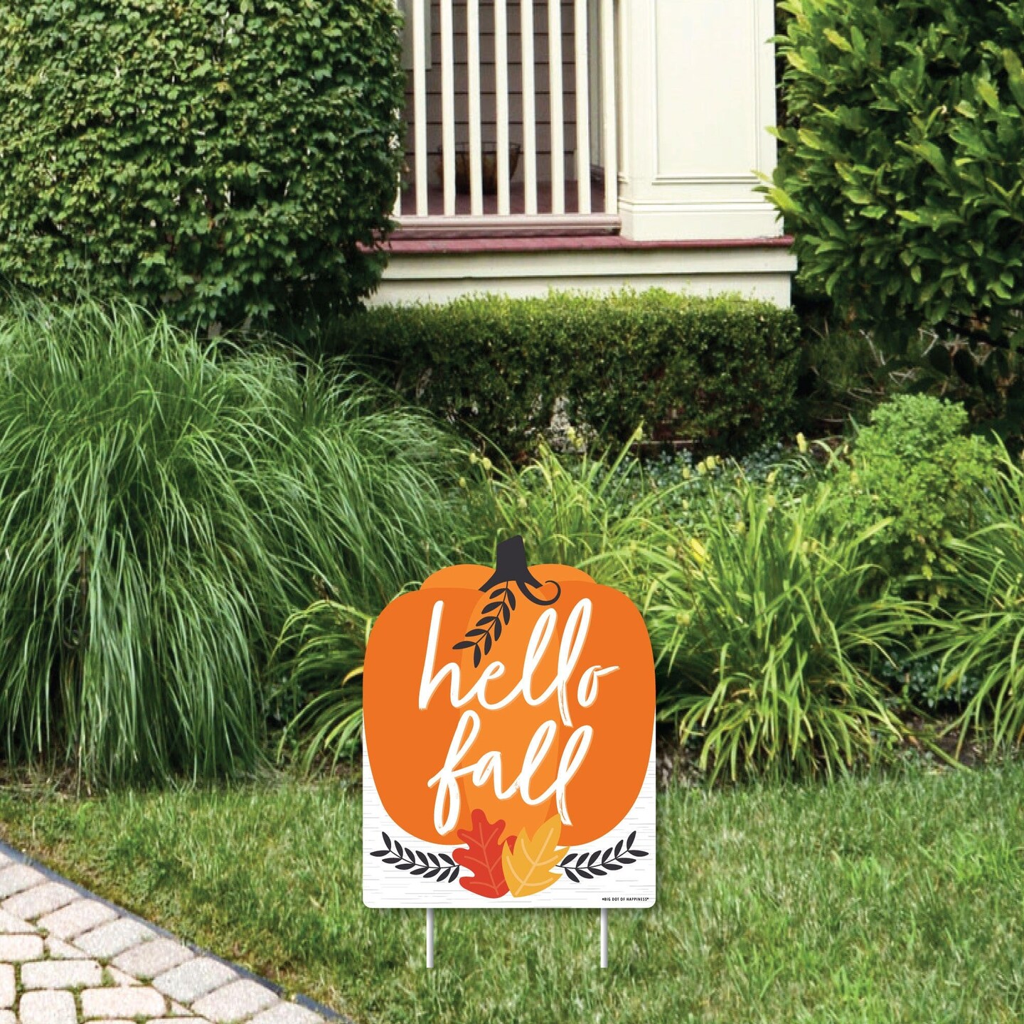 Big Dot of Happiness Fall Pumpkin - Outdoor Lawn Sign - Halloween or ...