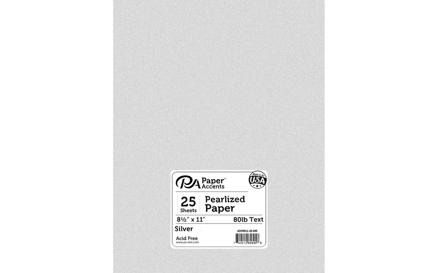 Paper Pearlized 8.5x11 80lb 25pcPk Silver | Michaels