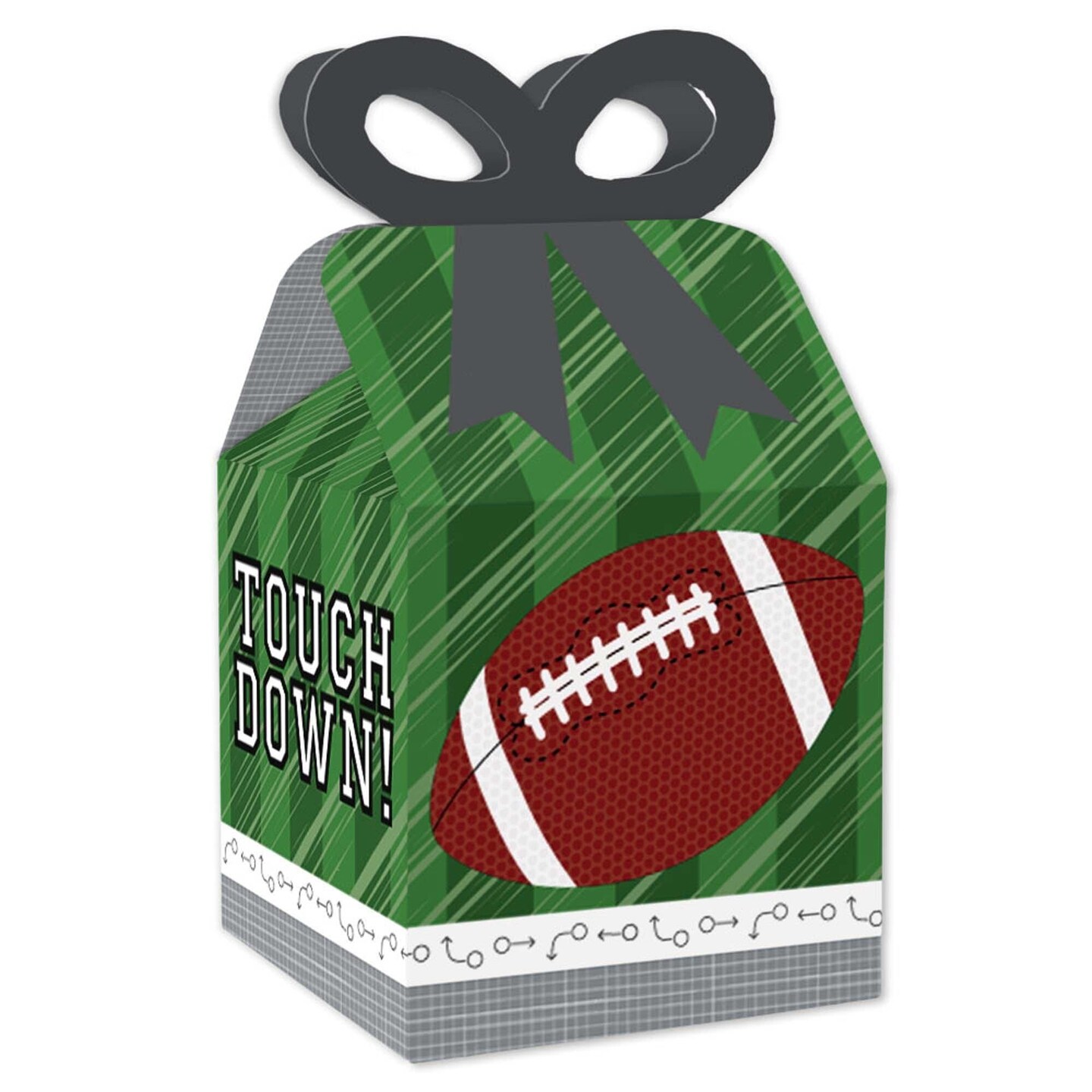 Big Dot of Happiness End Zone - Football - Square Favor Gift Boxes ...
