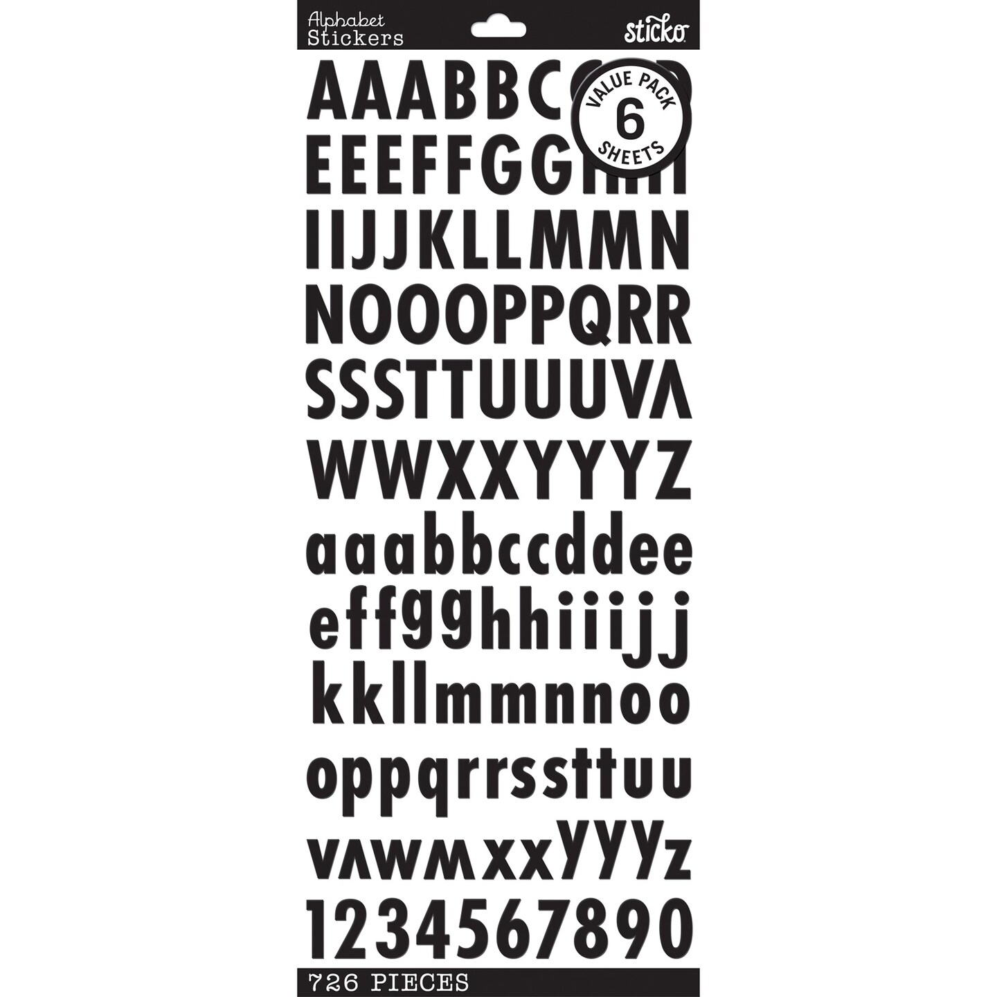 Sticko Alphabet Stickers-Black/Gold/Silver Futura | Michaels